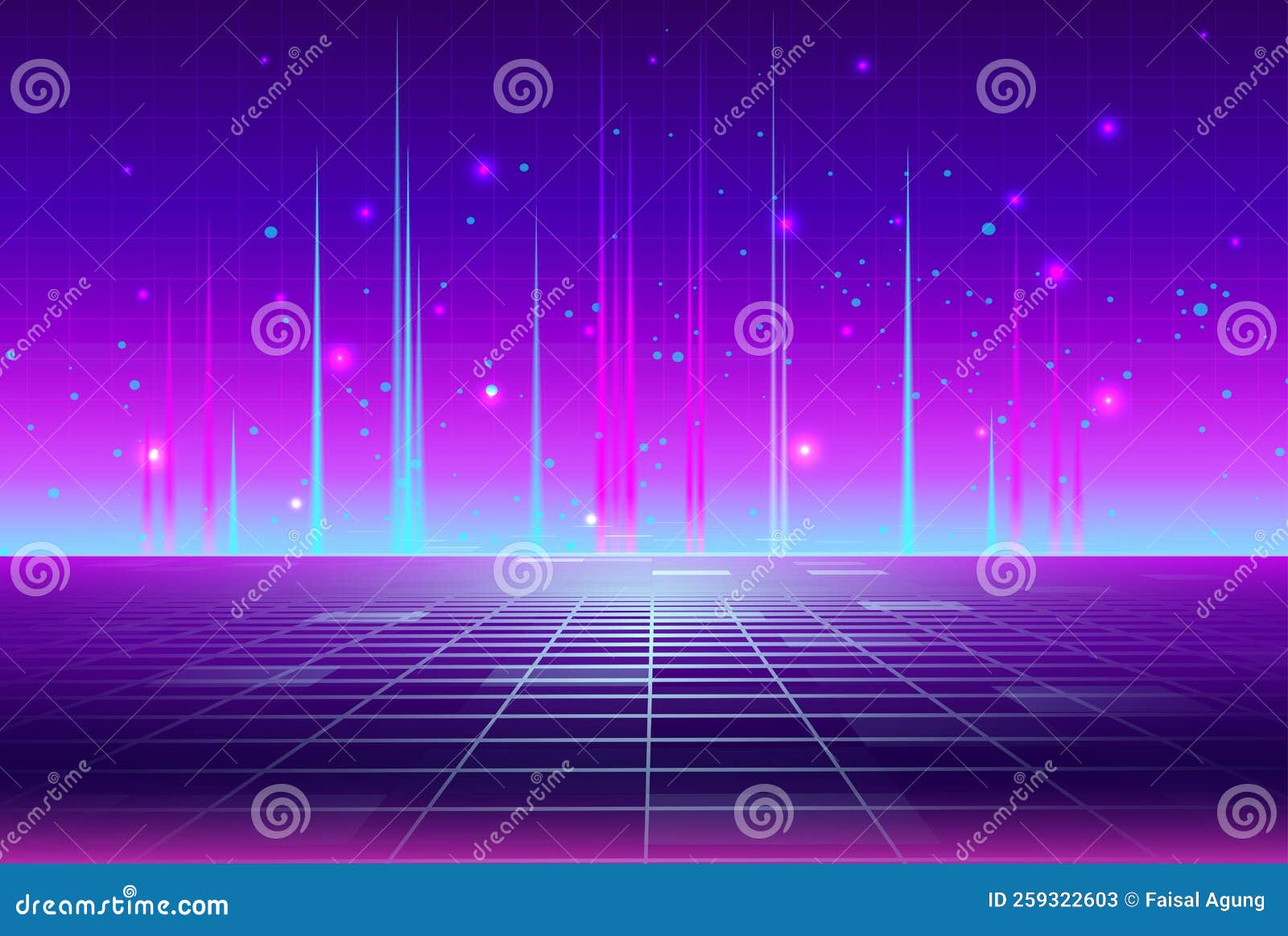 Metaverse Blue Technology Background Template Stock Vector ...