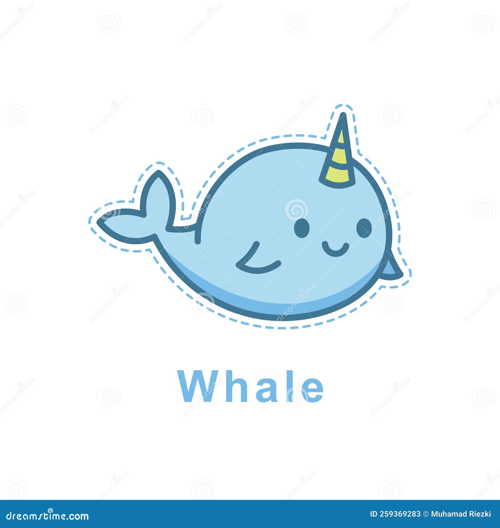 Cartoon Cute Baby Whale Happy, Cartoon Style Illustration Vector Stock ...