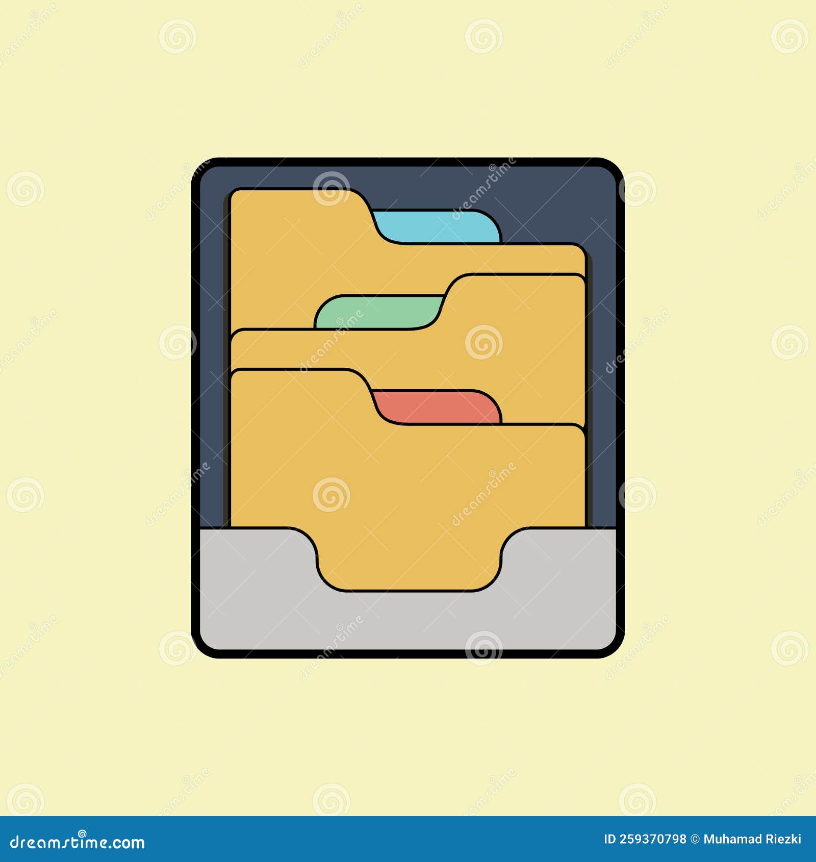 Yellow File Archive Icon. File Creative Design Vector Illustration ...