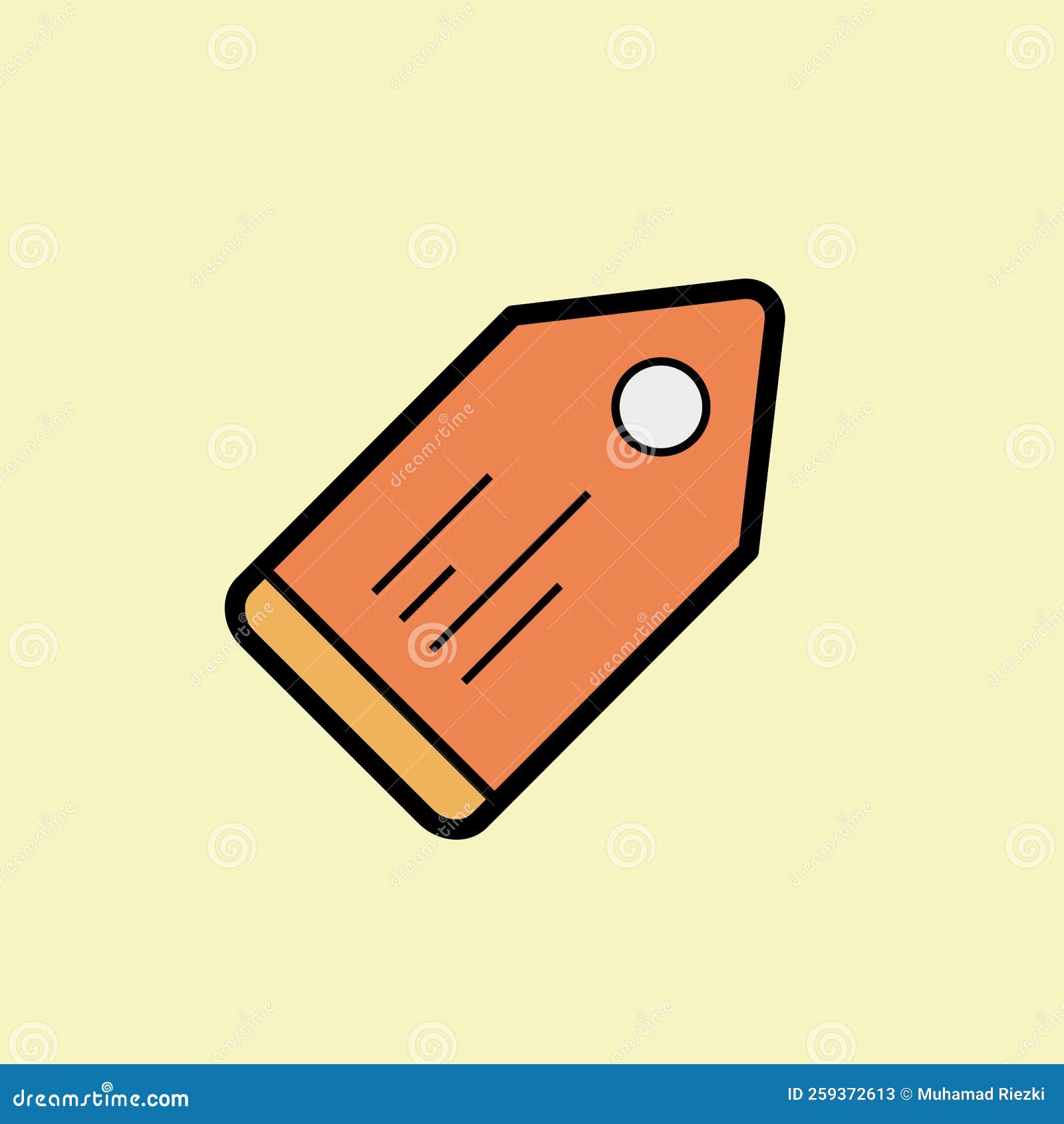 Vector Illustration Label, Price Tag Icon. Orange Price Symbol. Eps2 ...