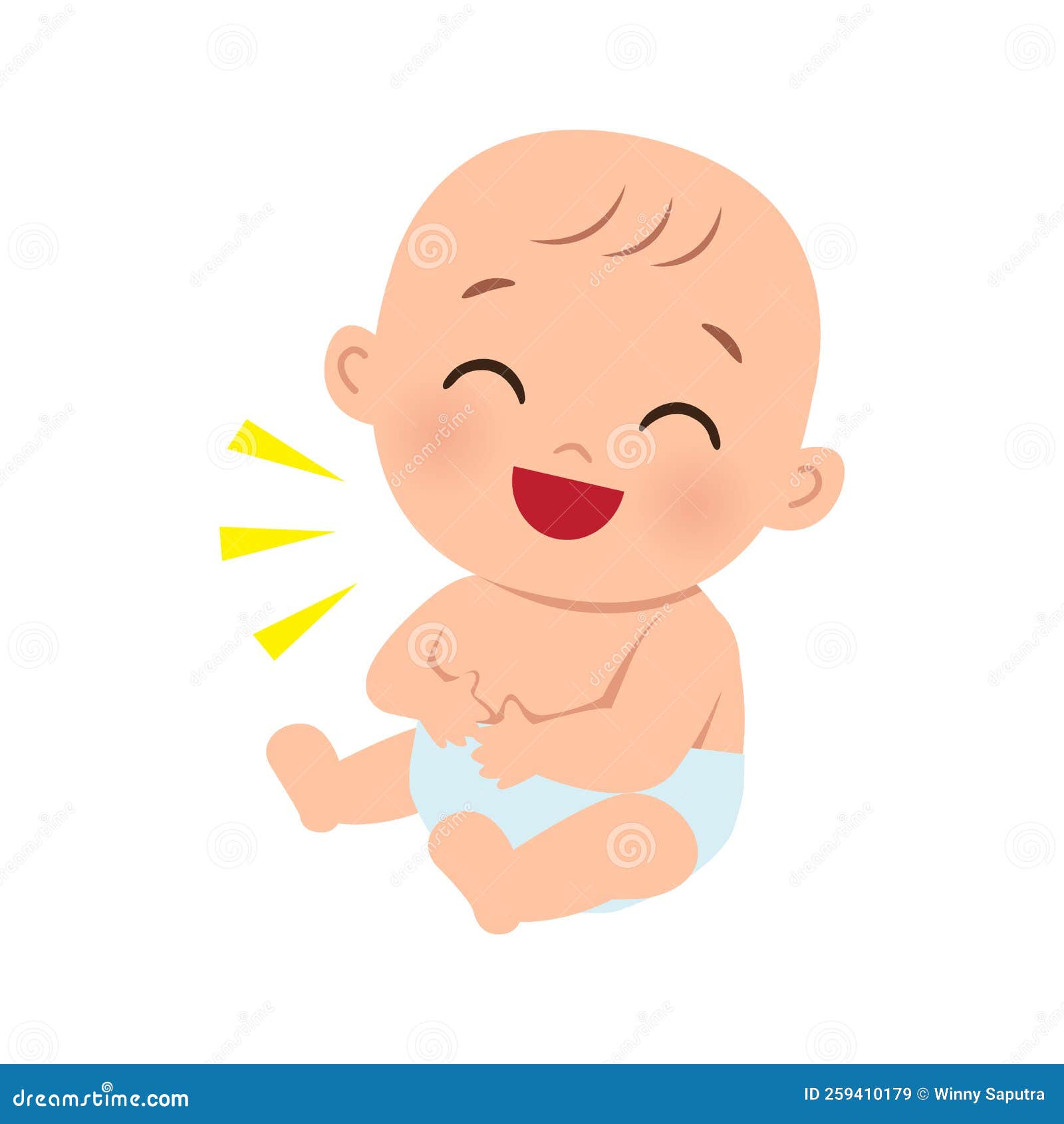 Cute Baby Laughing Illustration Stock Vector - Illustration of infant ...