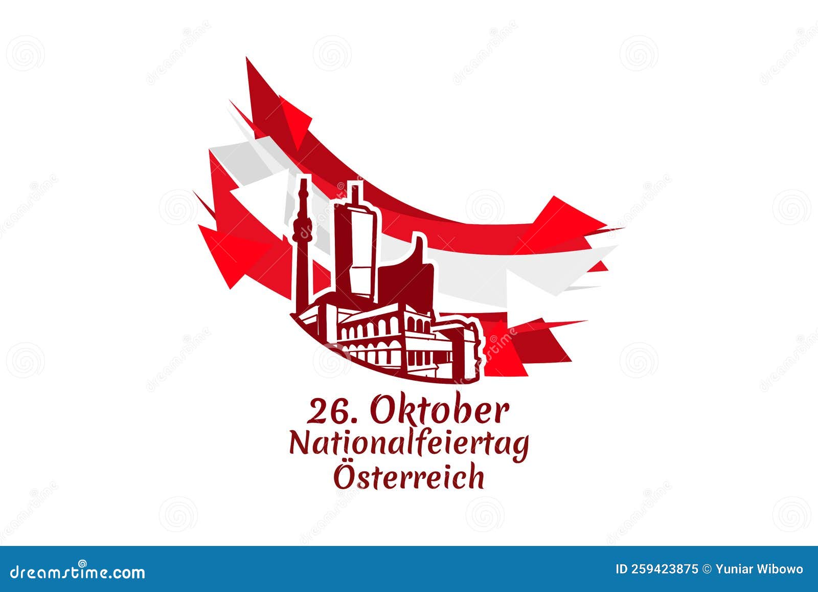 Translation: October 26, National Day. Happy National Holiday of ...
