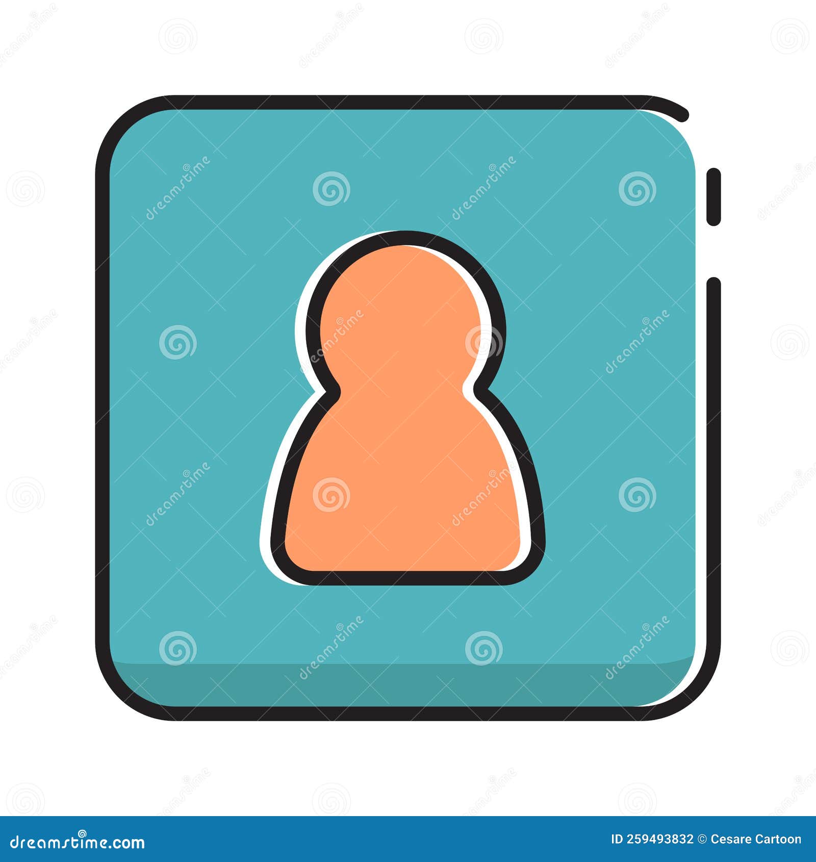 Cartoon button contact stock vector. Illustration of contact - 259493832