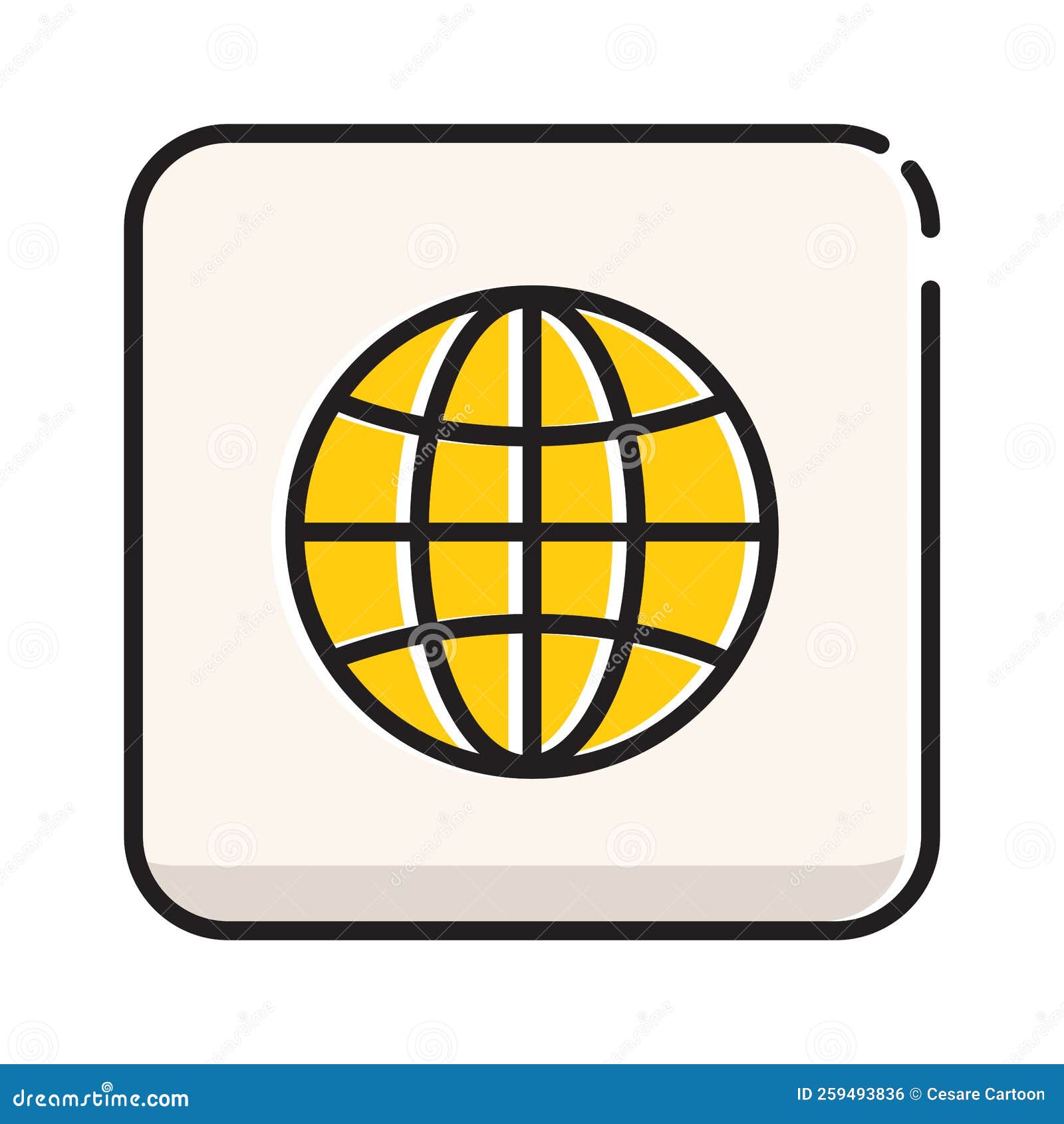 Cartoon button browser stock vector. Illustration of system - 259493836