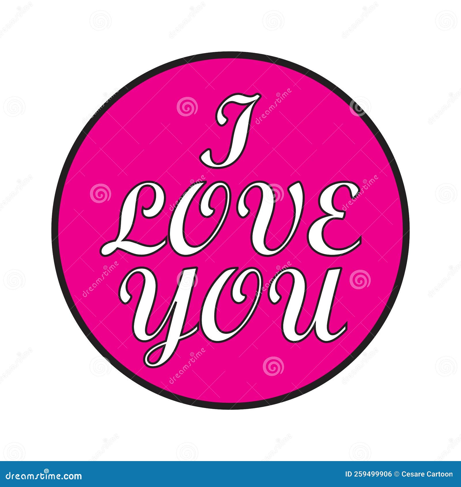 Cartoon i love you text stock vector. Illustration of love - 259499906
