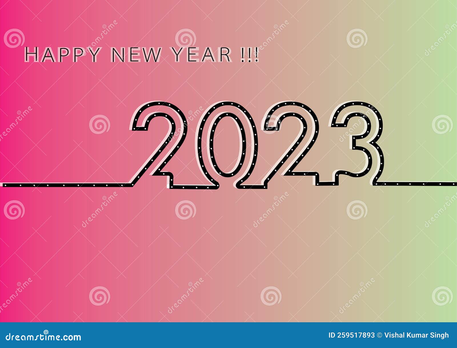 2023 Number Design Template. Collection of 2023 Happy New Year Symbols ...