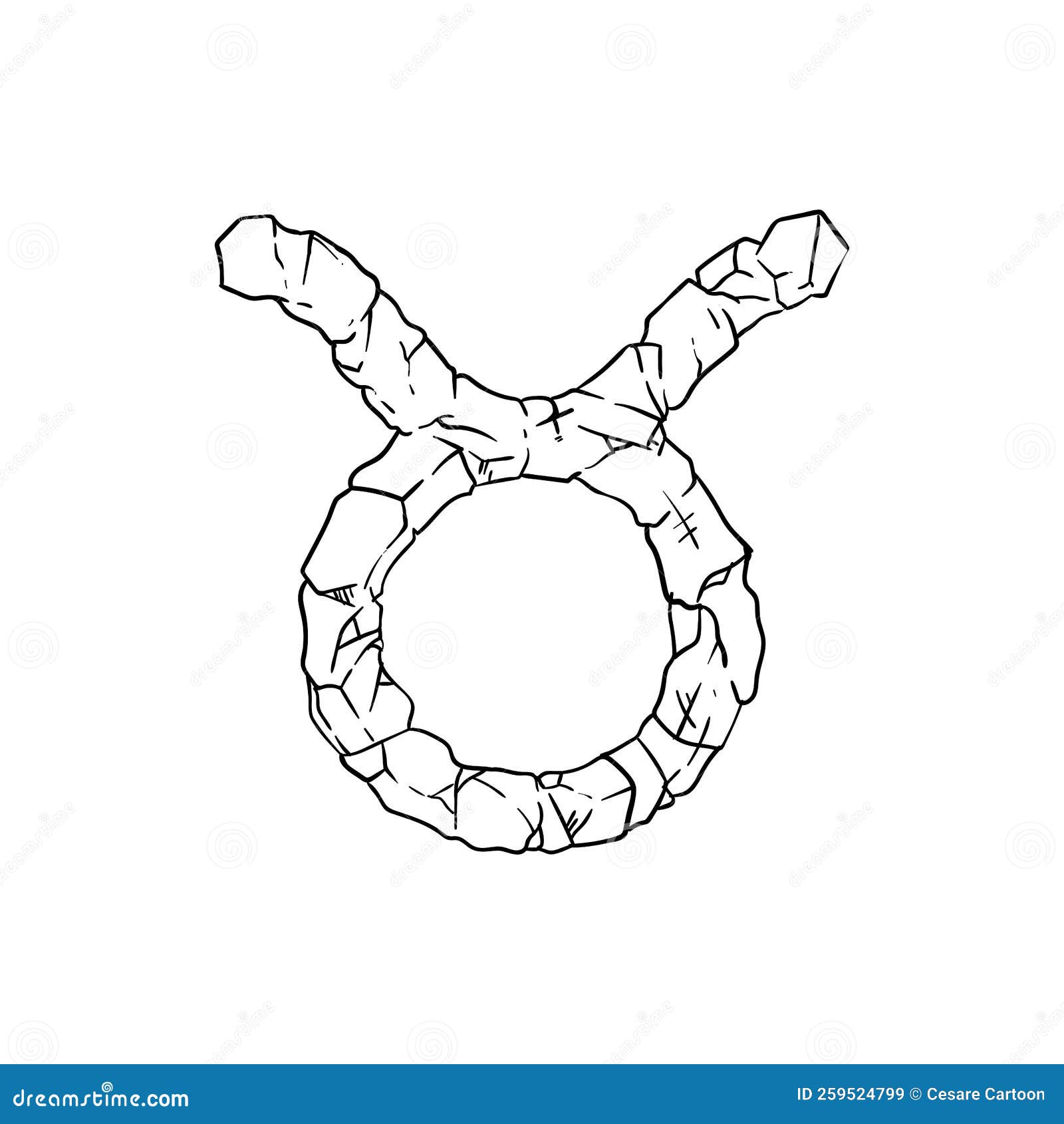 Zodiac Symbol Taurus Stock Vector Illustration Of Zodiac 259524799