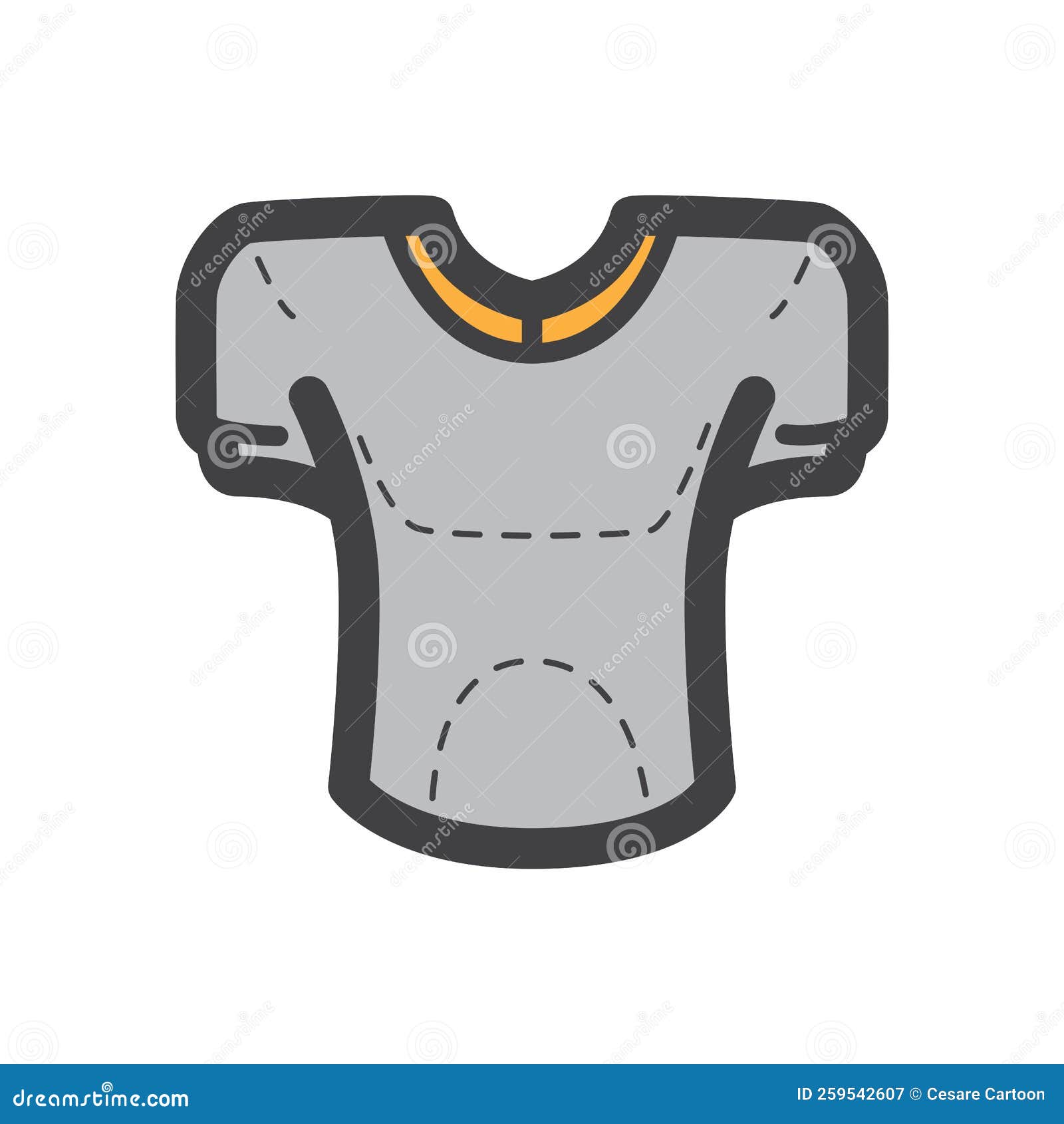 Cartoon American Football Jersey Stock Vector - Illustration of ...