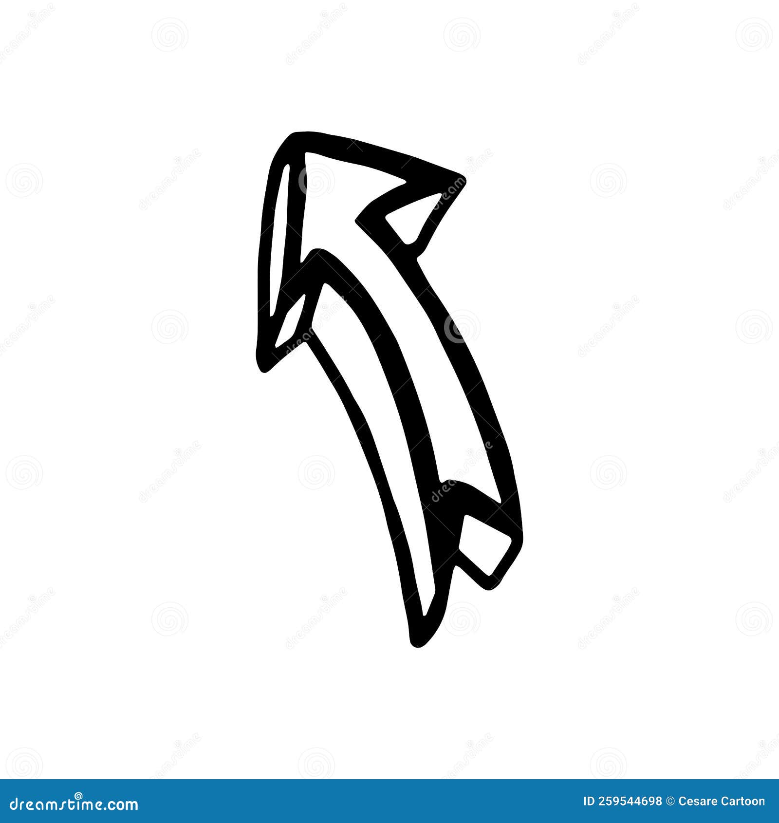 Thin line arrow stock vector. Illustration of arrow - 259544698