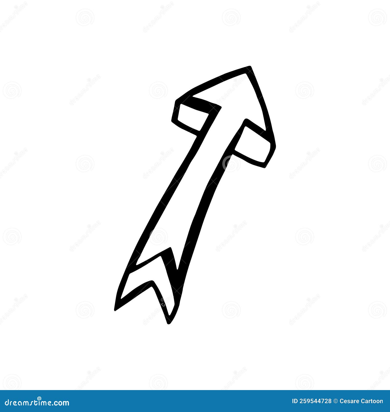 Thin line arrow stock vector. Illustration of direction - 259544728