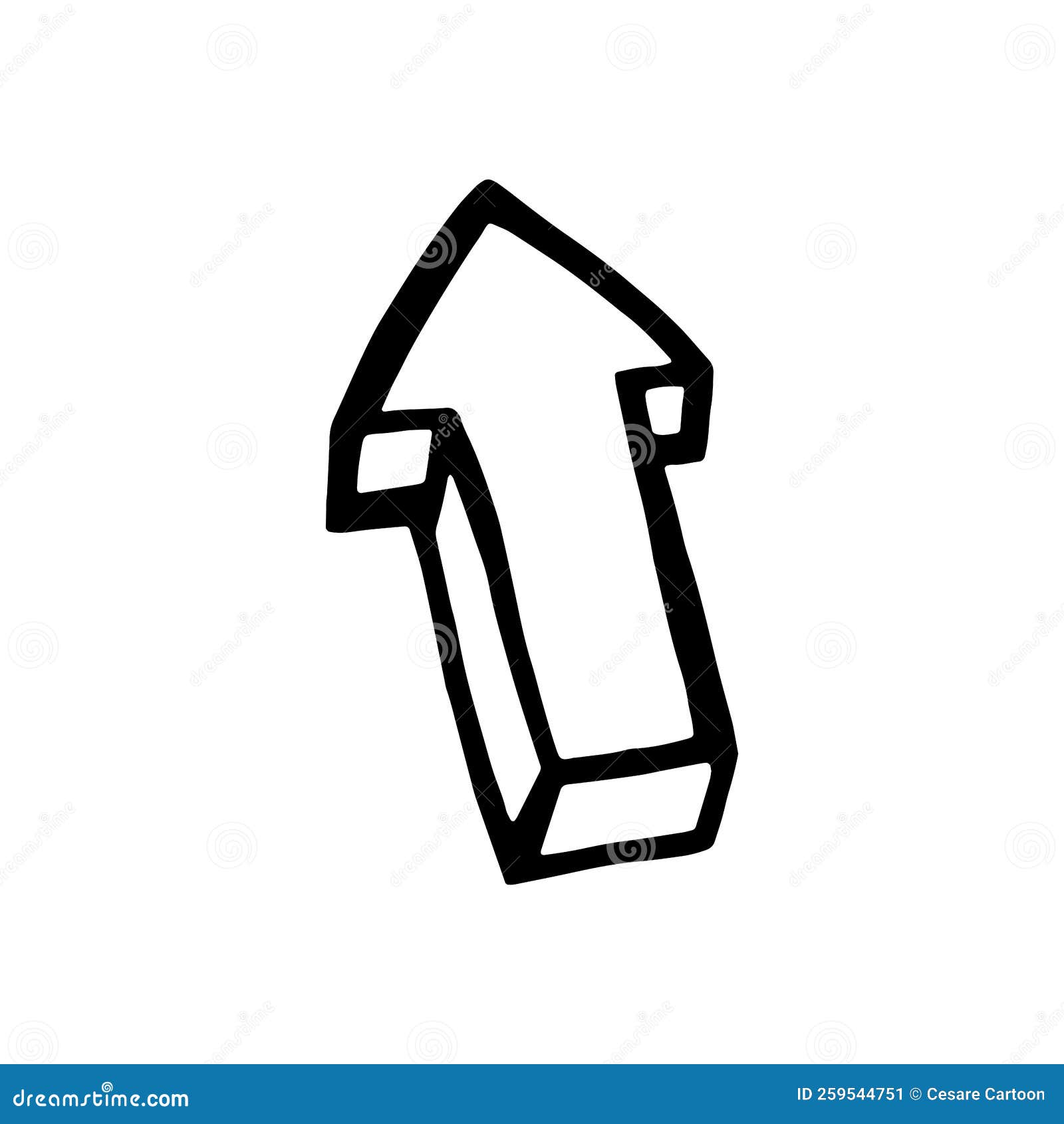 Thin line arrow stock vector. Illustration of direction - 259544751