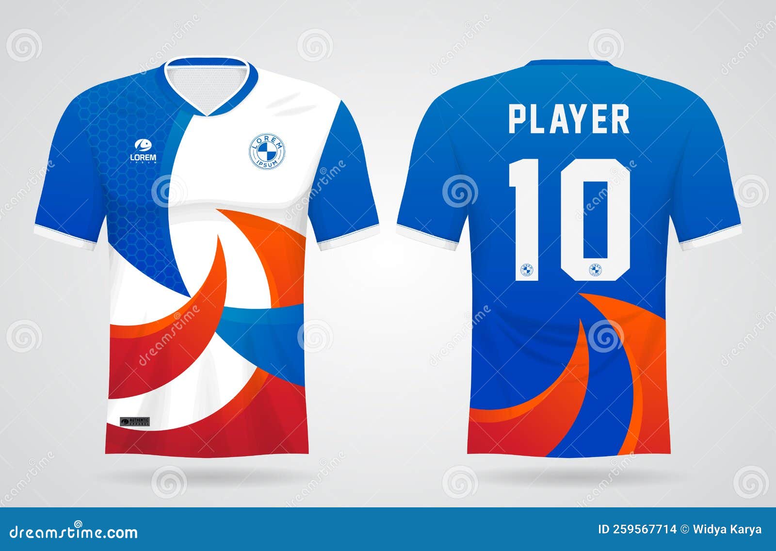 Football Jersey Sport Design Template Stock Vector - Illustration of ...
