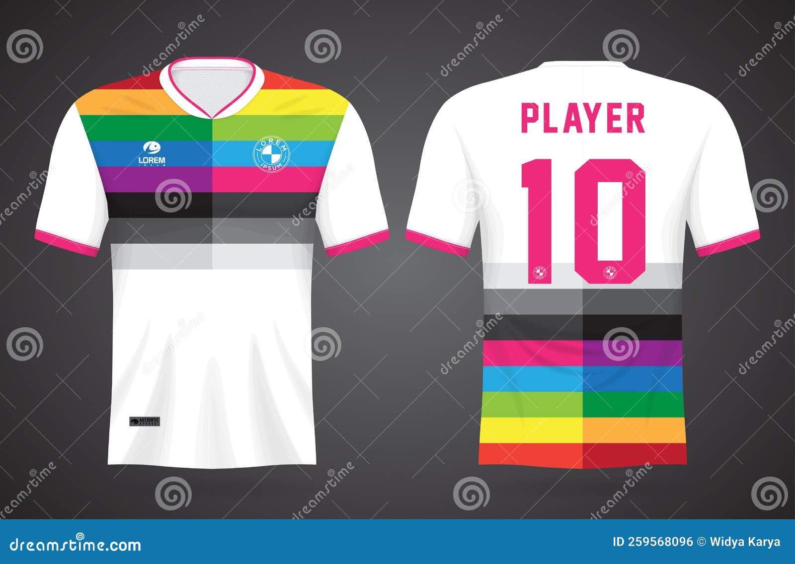 Football Jersey Sport Design Template Stock Vector Illustration Of