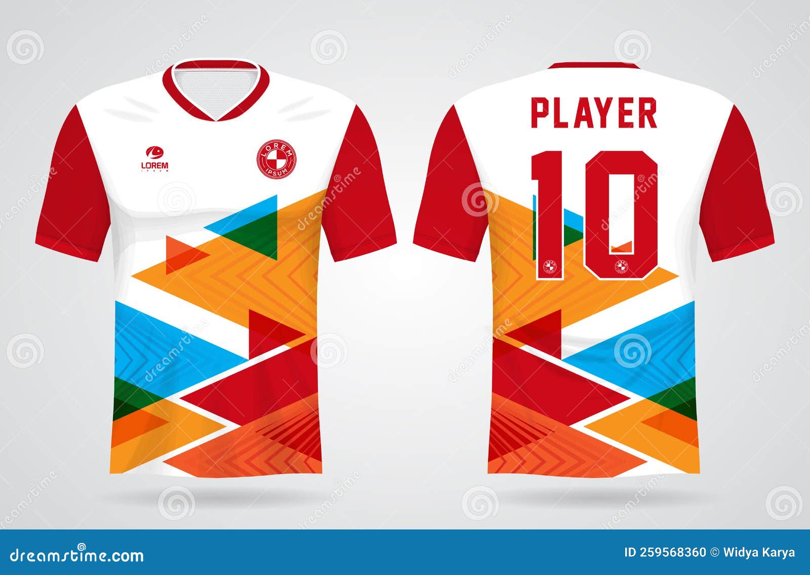 Football Jersey Sport Design Template Stock Vector Illustration Of