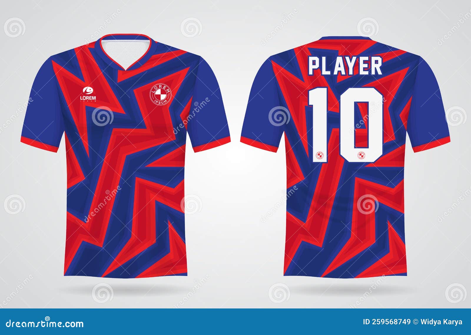 Football Jersey Sport Design Template Stock Vector Illustration Of