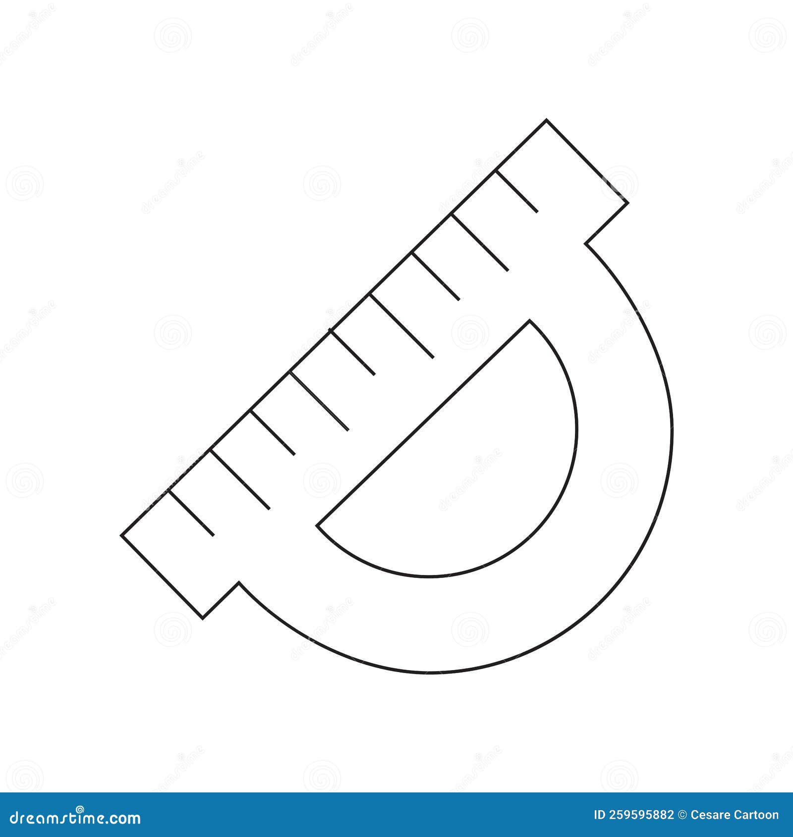 Thin line ruler stock vector. Illustration of simple - 259595882