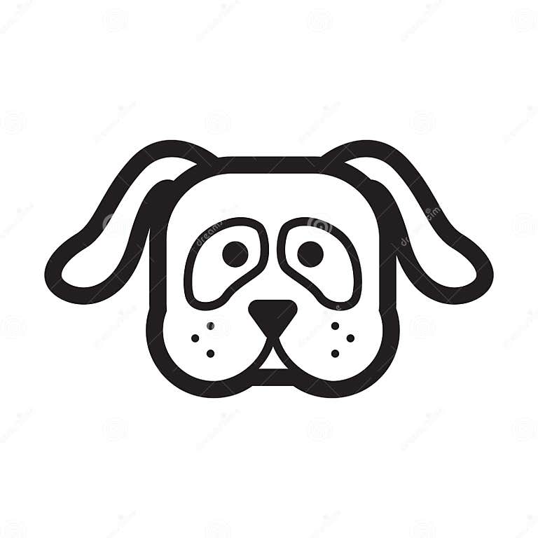 Thin line dog stock vector. Illustration of vector, line - 259602786