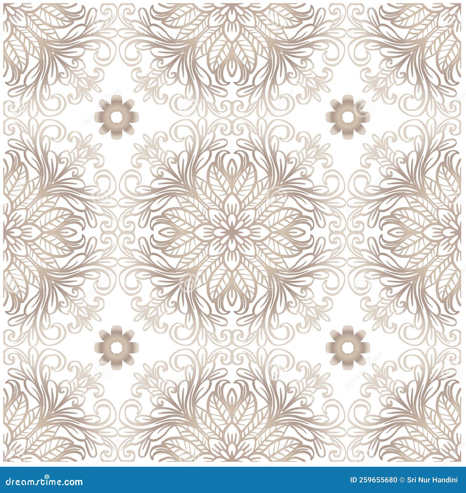 Hand Drawn Vintage Floral Pattern Background Stock Illustration ...