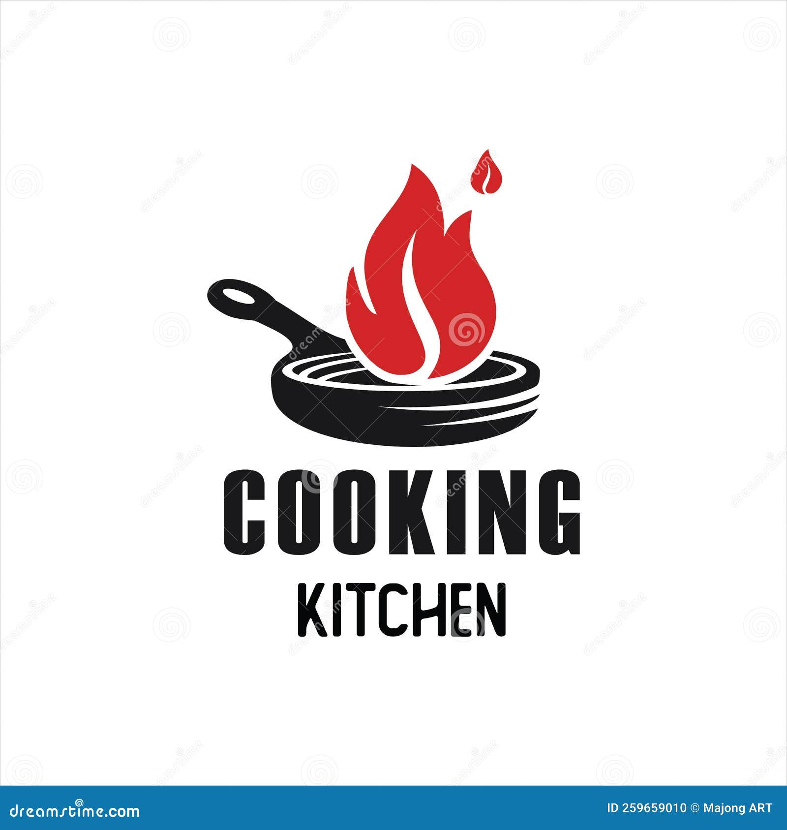 Old Skillet Cast Iron Pan Logo. Vector Illustration | CartoonDealer.com ...