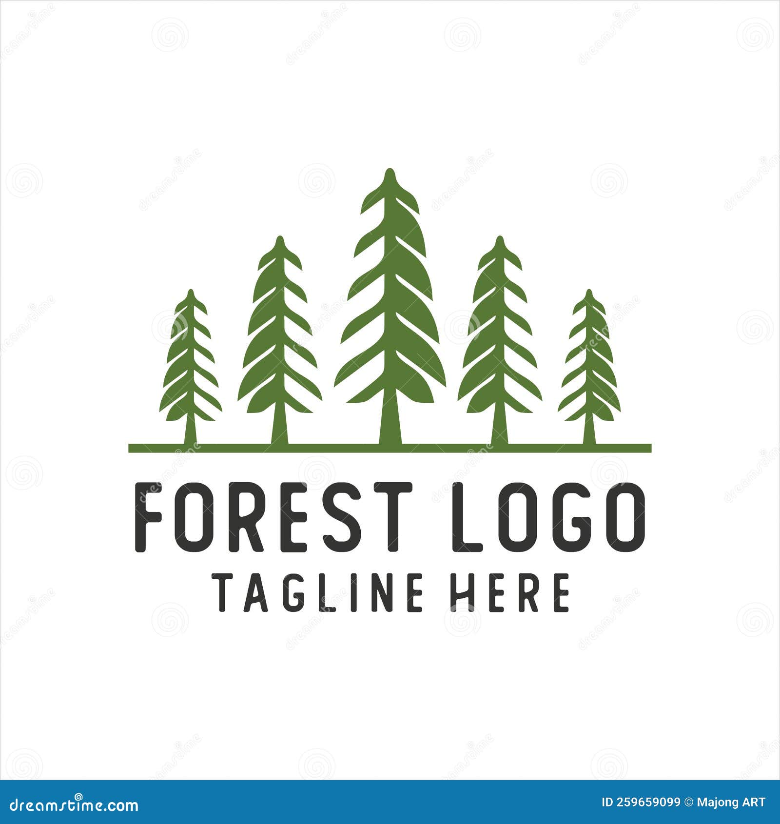 Simple Flat Pine Forest Logo Stock Illustration - Illustration of sign ...