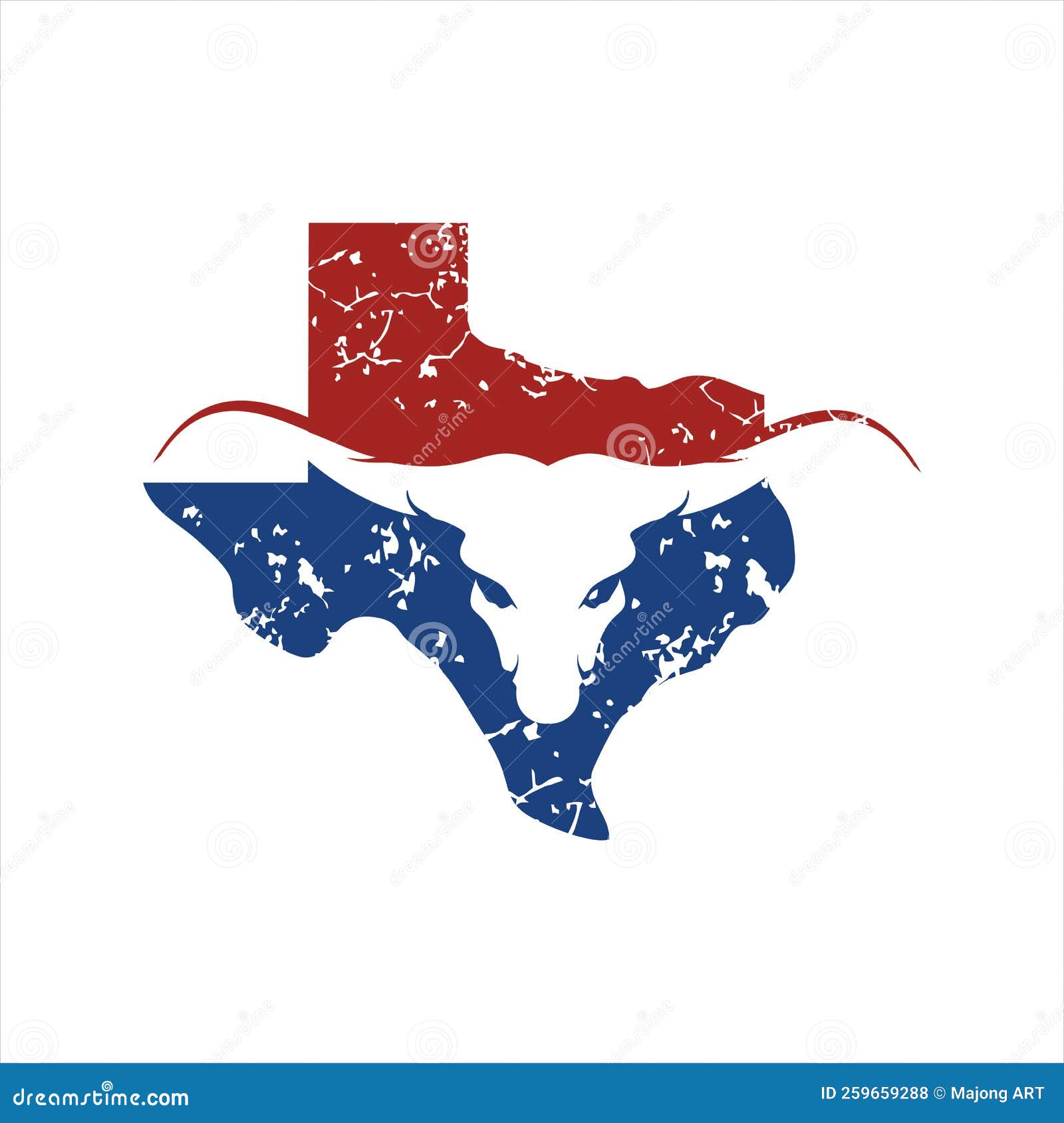 Texas map with skull bull stock illustration. Illustration of simple ...