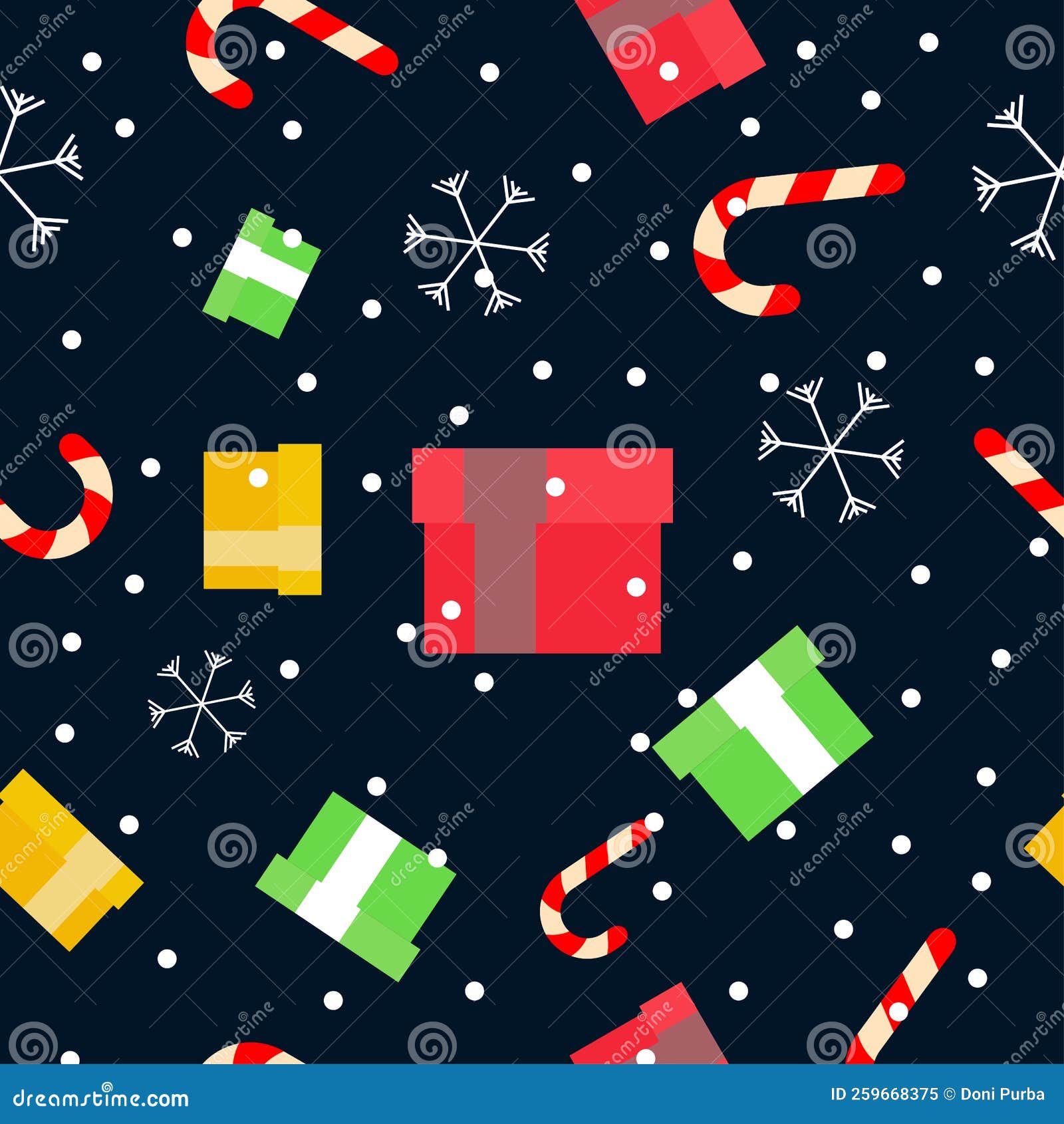 Pattern Seamless with a Christmas Theme Using a Neon Effect, Good for ...