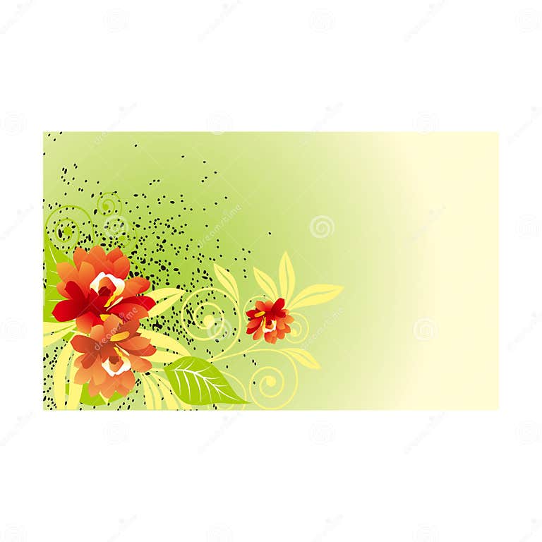 Floral name card template stock vector. Illustration of mockup - 259669065