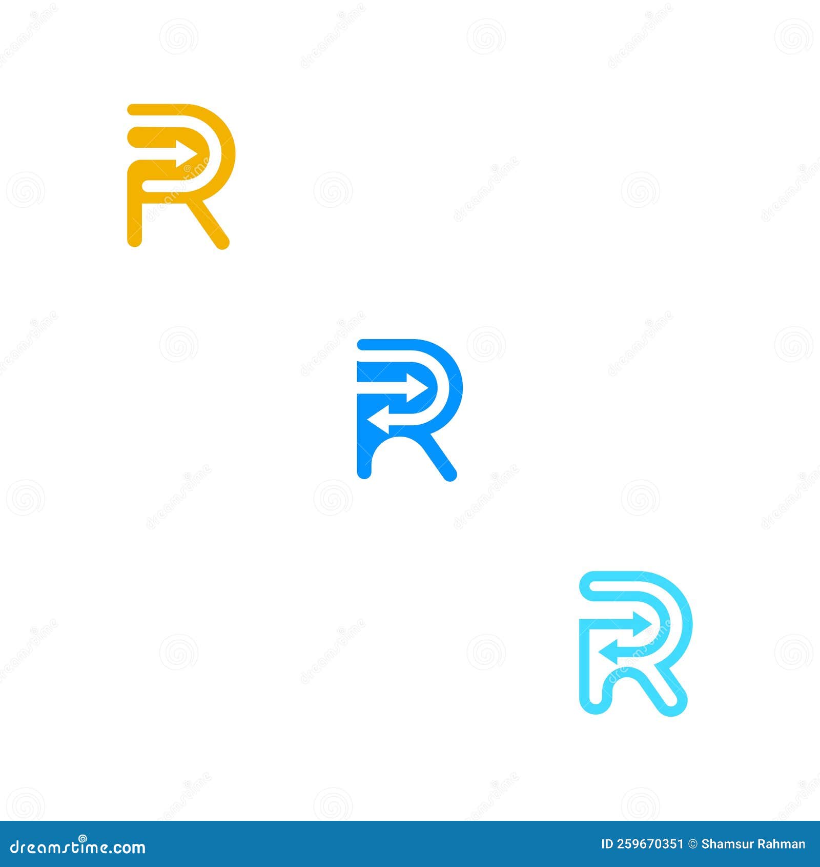 Alphabet Letters Initials Logo RR, R , R and P Stock Illustration ...
