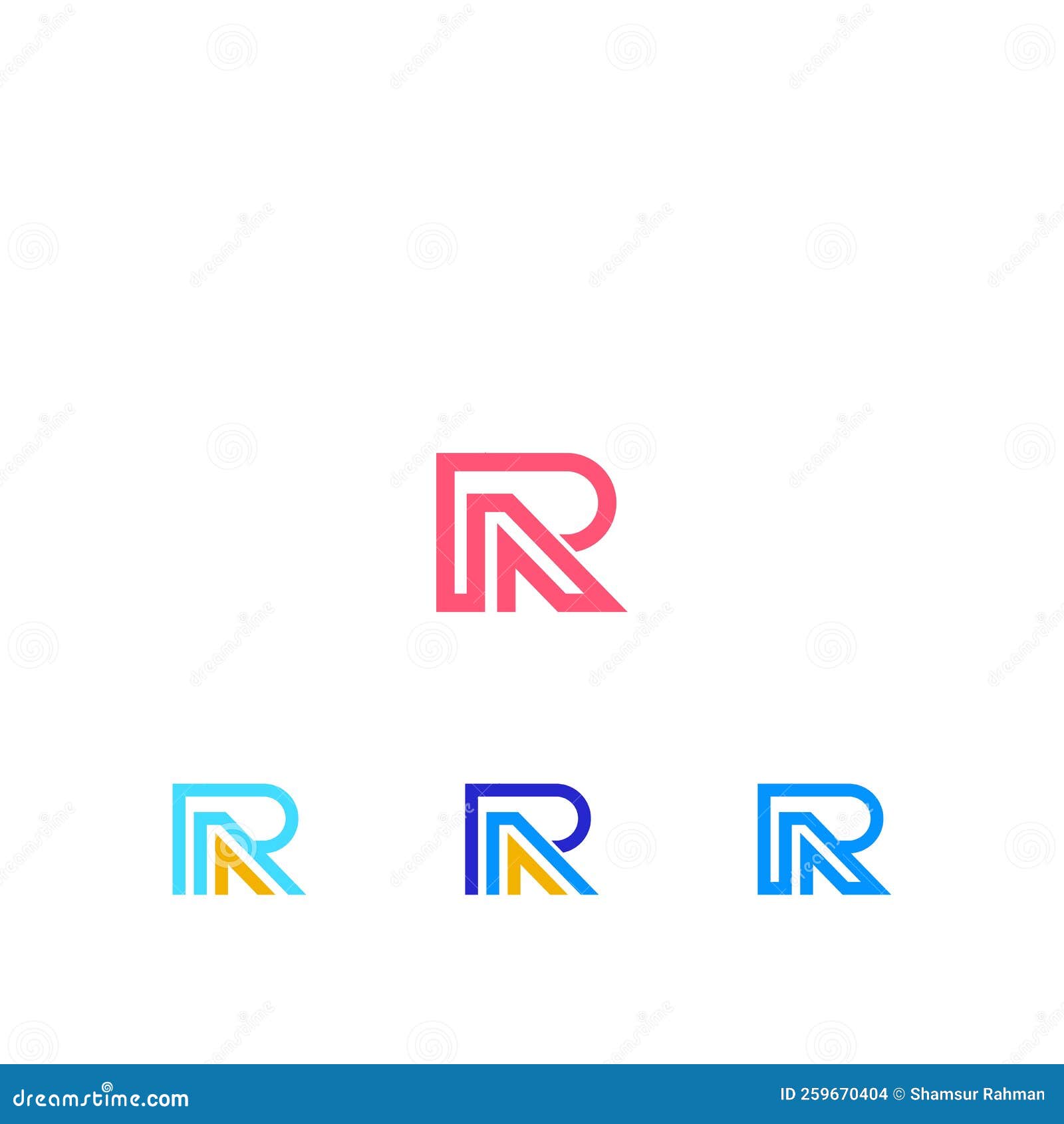 Alphabet Letters Initials Logo RR, R , R and P Stock Illustration ...
