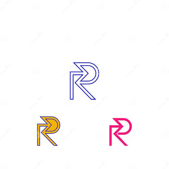 Alphabet Letters Initials Logo RR, R , R and P Stock Illustration ...