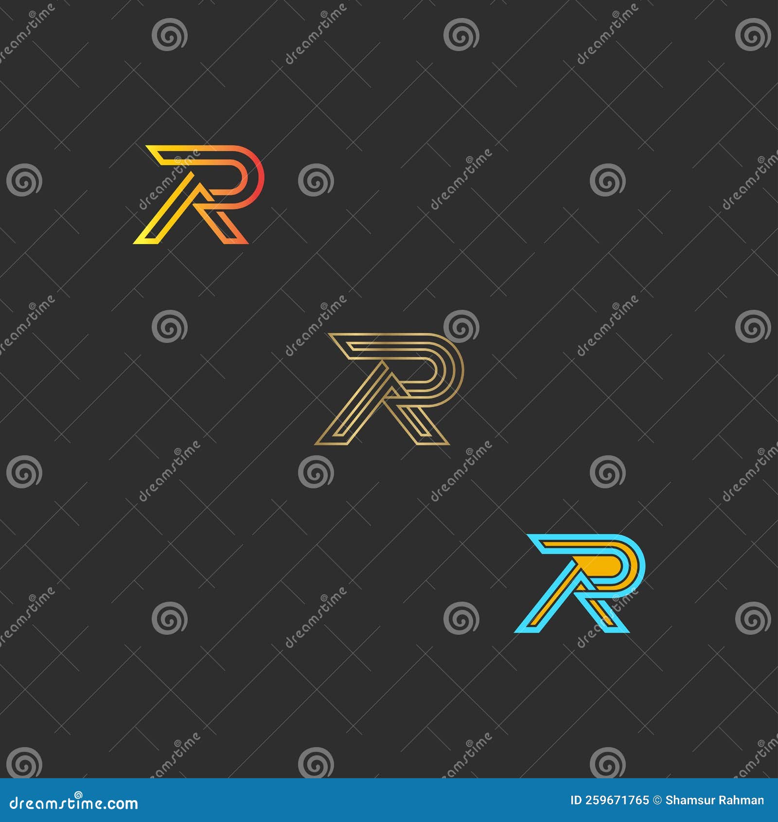 Alphabet Letters Initials Logo RR, R , R and P Stock Illustration ...