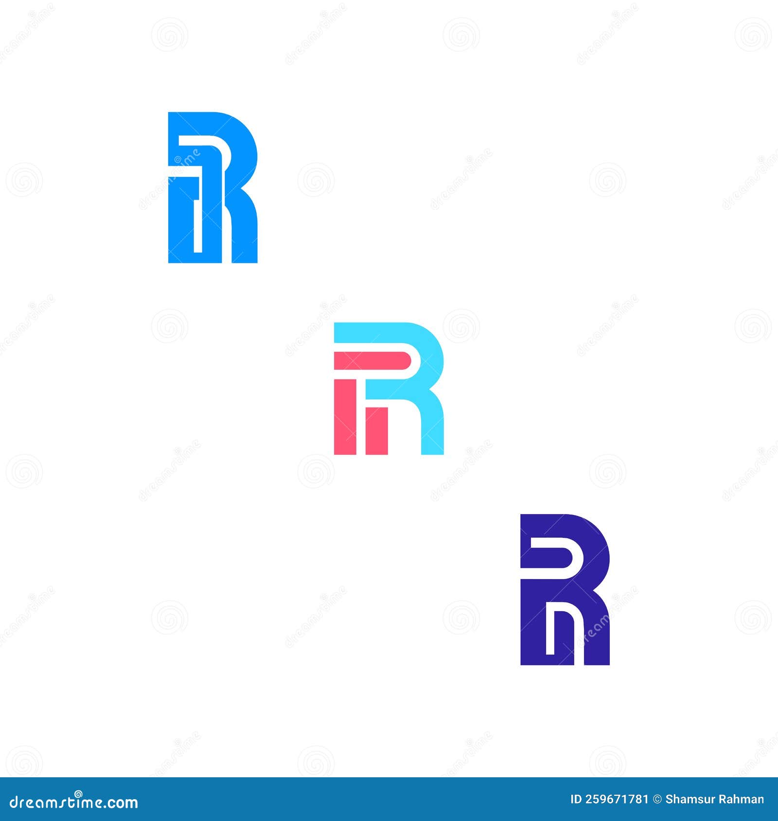 Alphabet Letters Initials Logo RR, R , R and P Stock Illustration ...