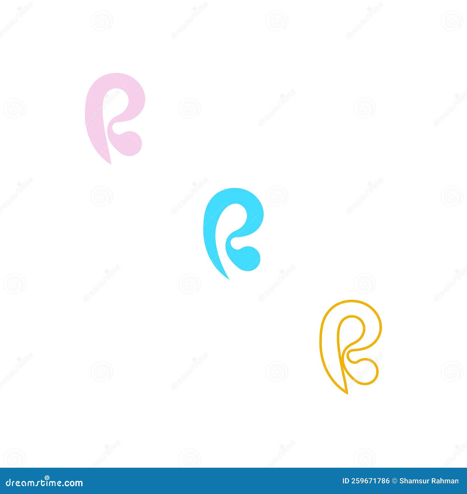 Alphabet Letters Initials Logo RR, R , R and P Stock Illustration ...