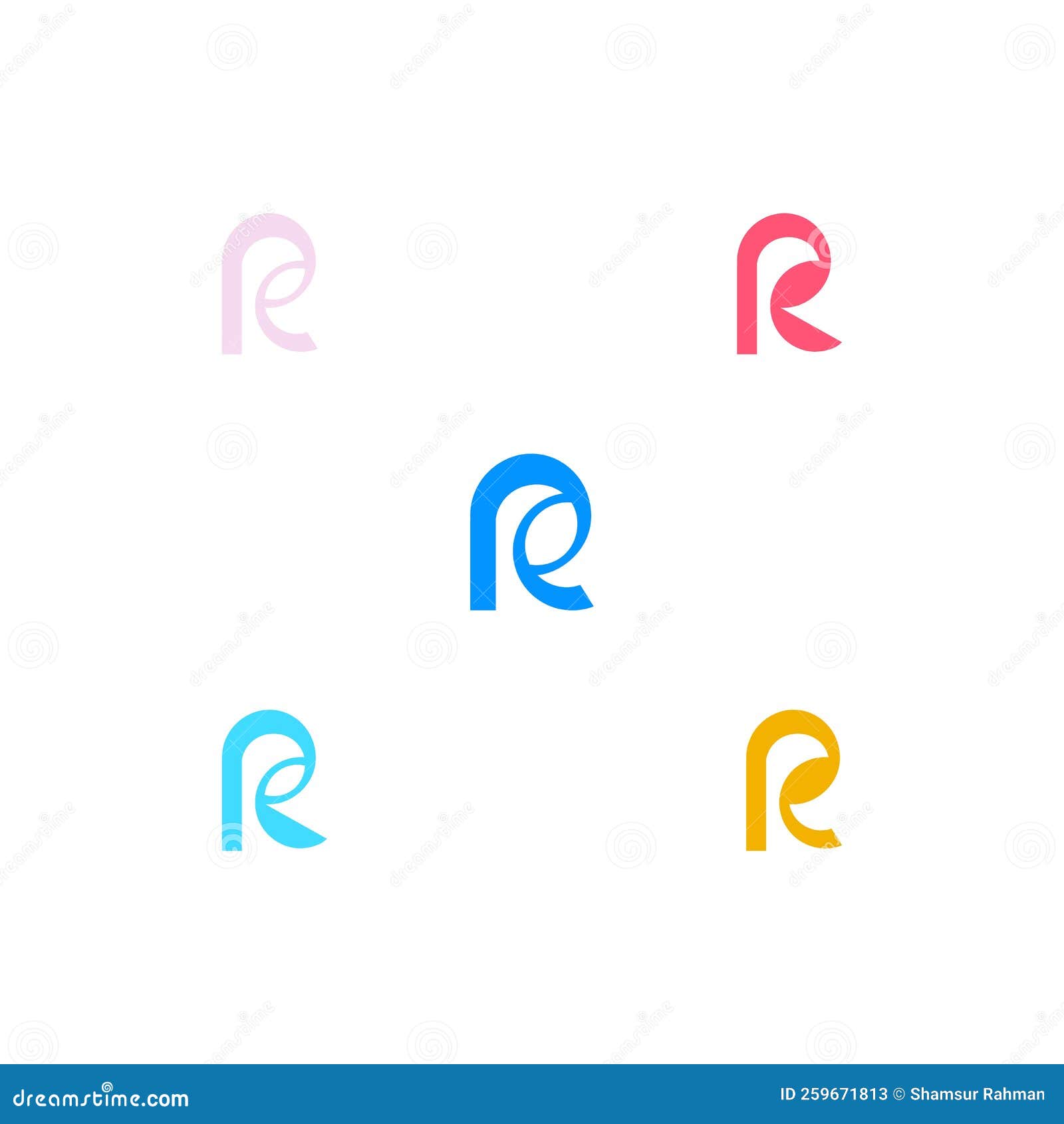 Alphabet Letters Initials Logo RR, R , R and P Stock Illustration ...