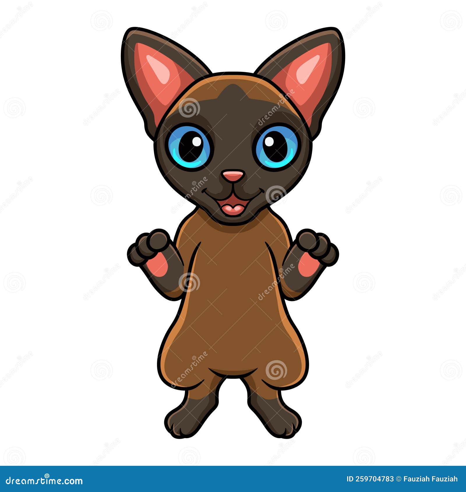 stock vector. Illustration of cute, himalayan, adorable - 259704783