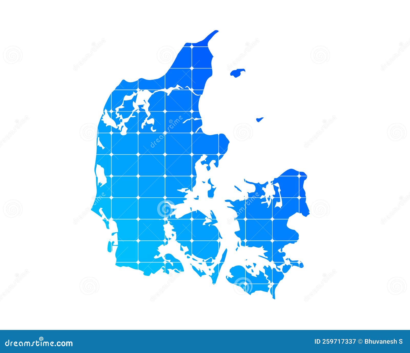 Colorful Denmark Political Map With Clearly Labeled, Separated Layers ...