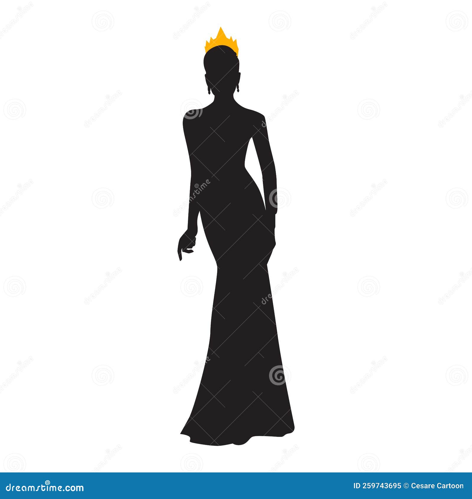Queen silhouette stock vector. Illustration of queen - 259743695