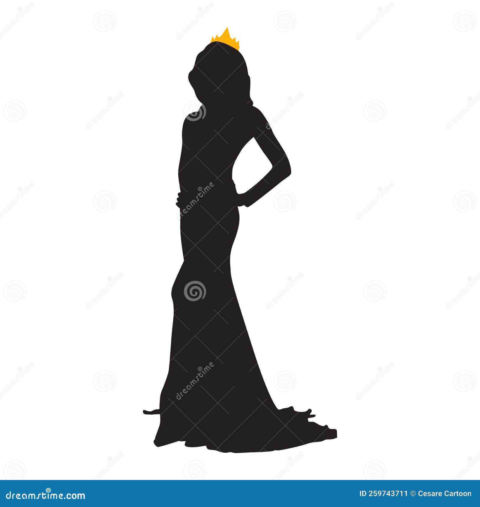 Queen silhouette stock vector. Illustration of vector - 259743711