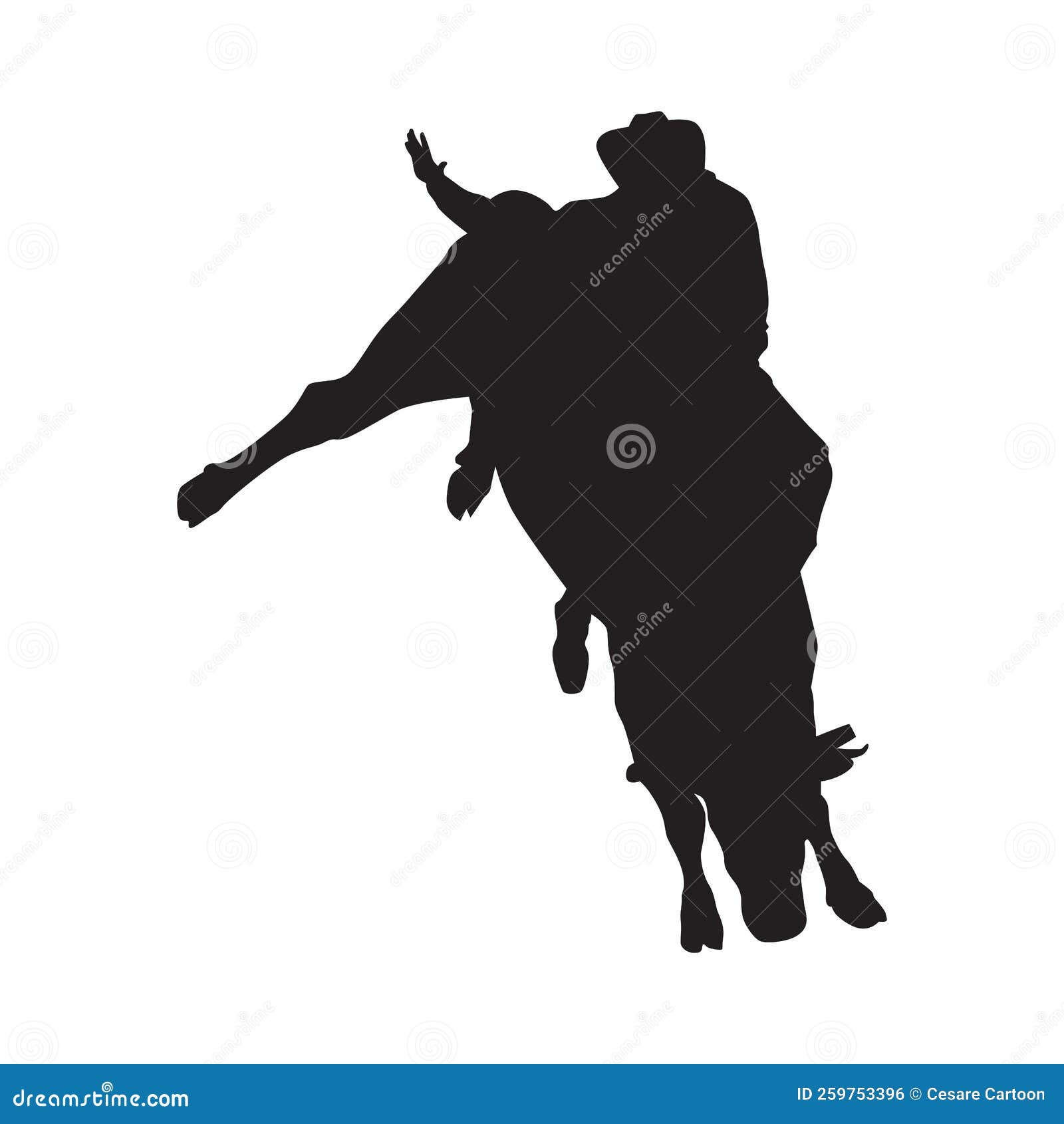 Rodeo silhouette stock illustration. Illustration of logo - 259753396
