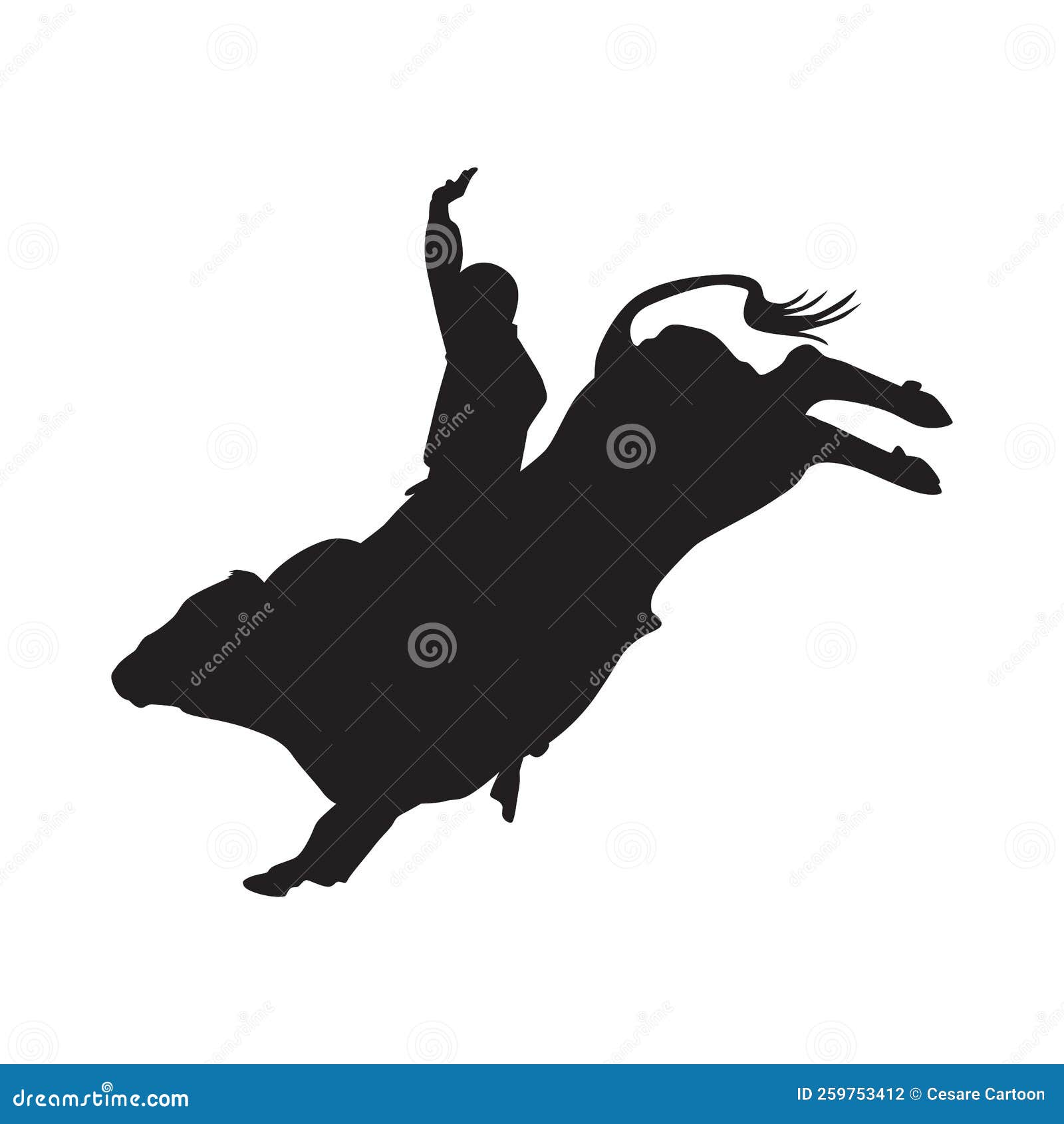 Rodeo silhouette stock vector. Illustration of icon - 259753412