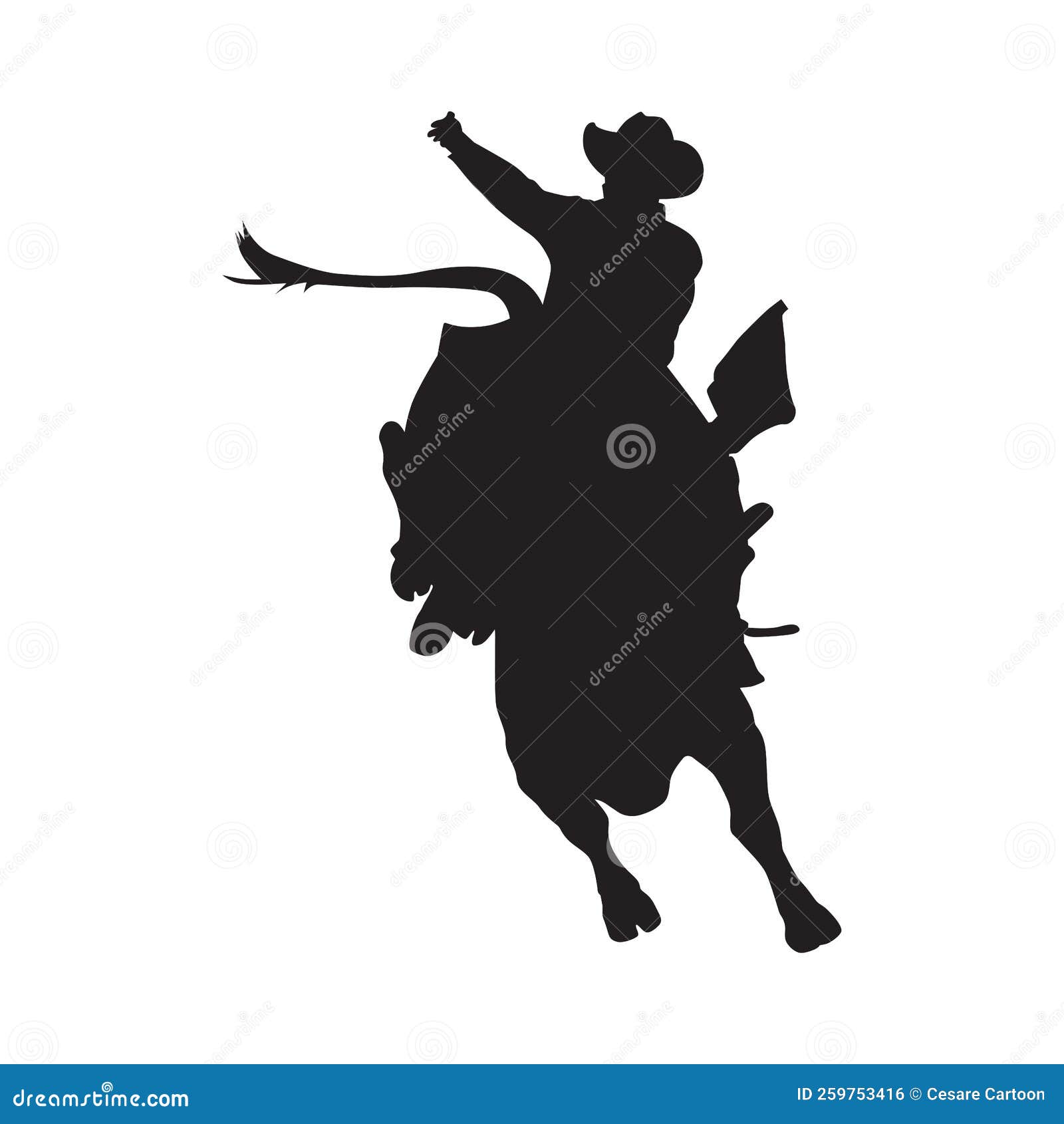 Rodeo silhouette stock vector. Illustration of logo - 259753416