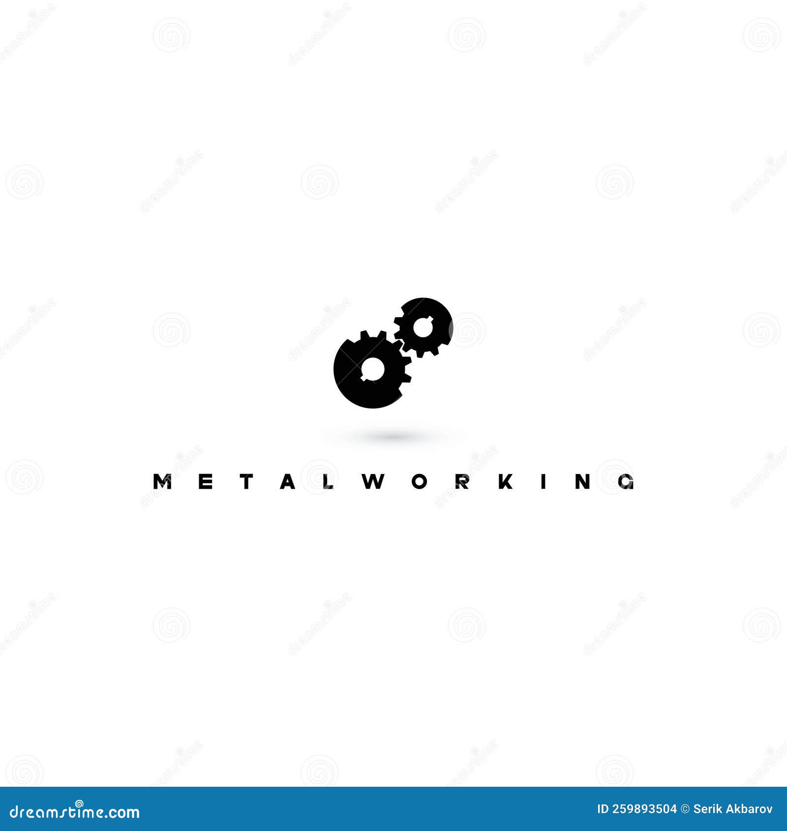 Illustration Consisting of a Gear and the Words `metallworking ...