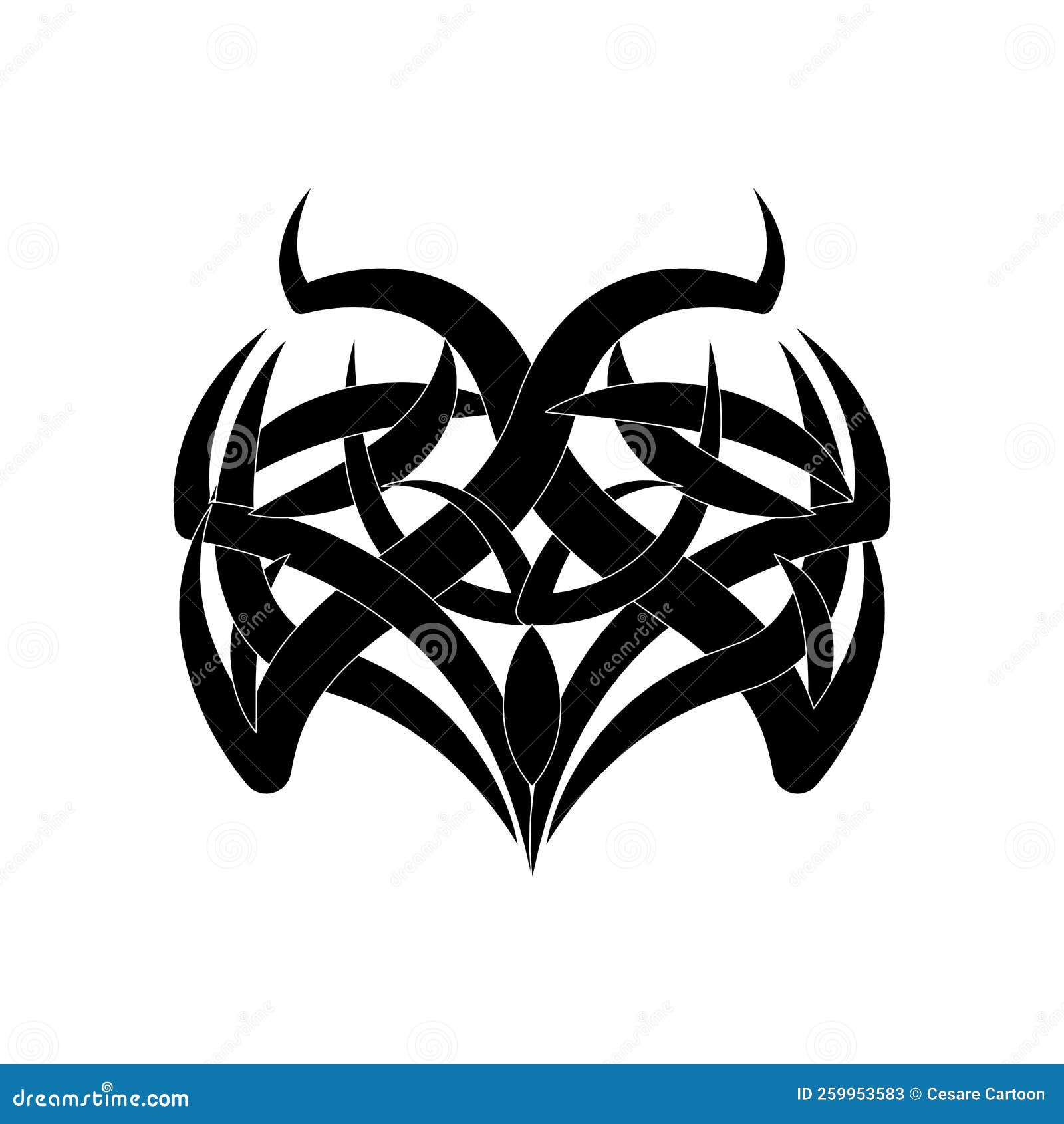 Tribal heart stock vector. Illustration of logo, tribal - 259953583
