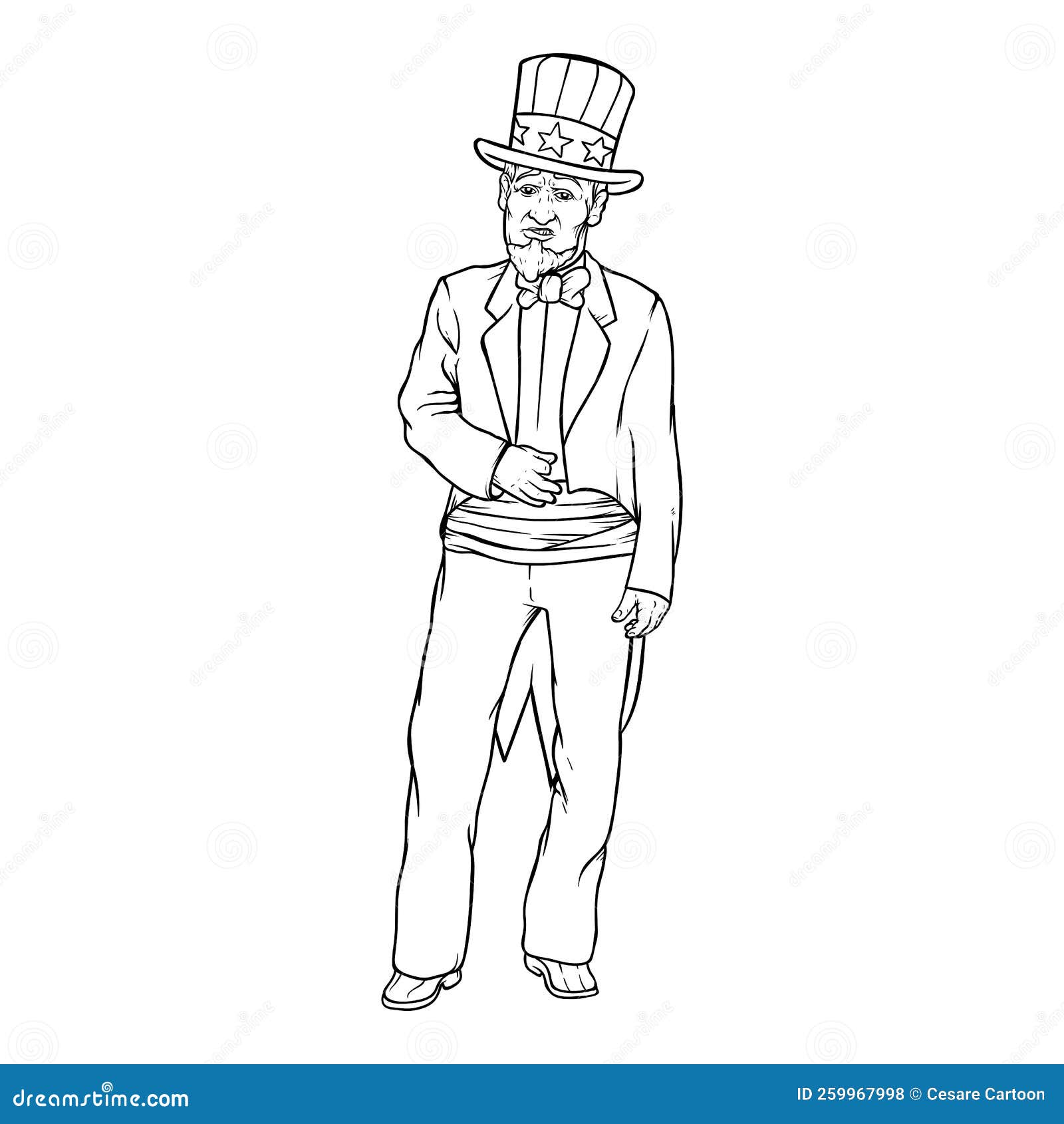 Cartoon Uncle Face With Mustache Smiling, Vector Illustration ...