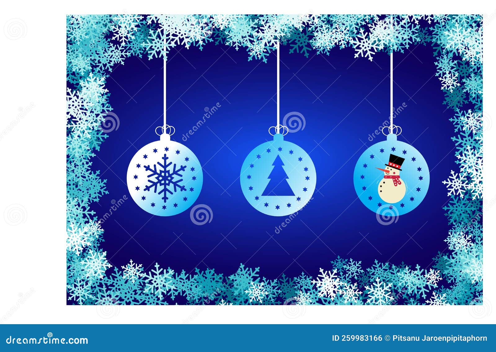 Snow White Square Frame with Snow Inside Stock Vector - Illustration of ...