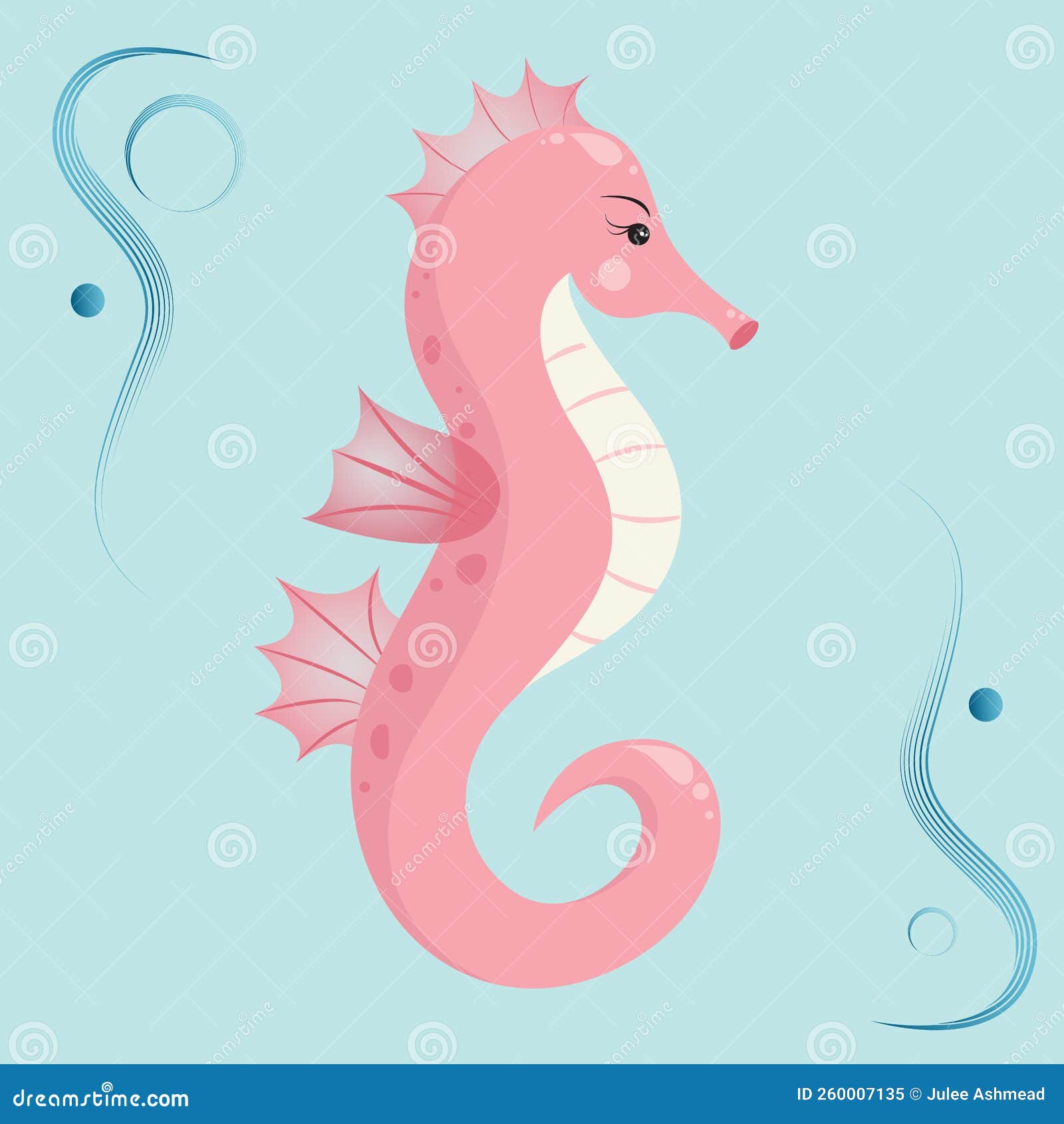 Seahorse Cartoon Vector Illustration Graphic Icon Logo Stock Vector ...