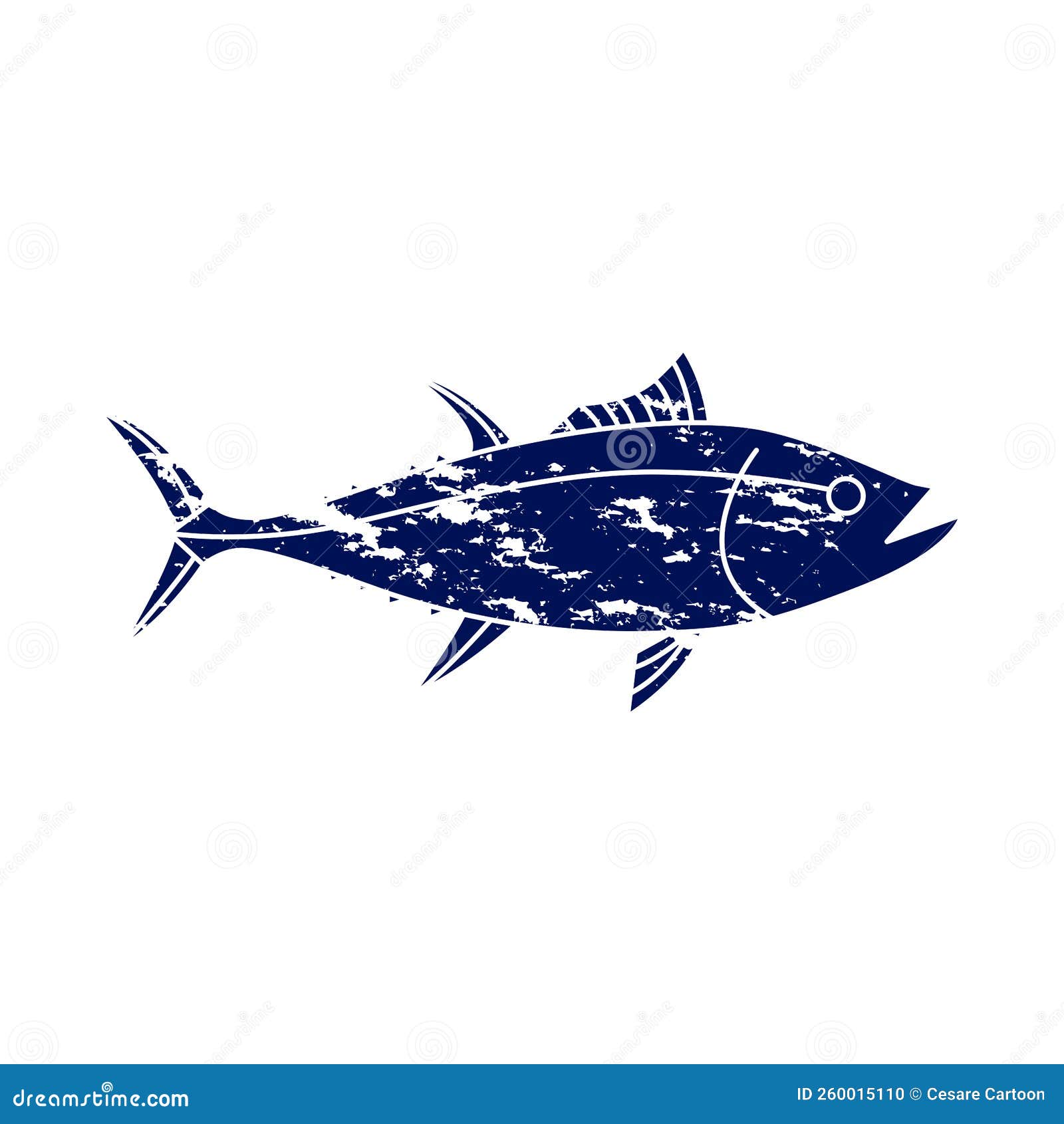Grunge tuna stock vector. Illustration of design, grunge - 260015110