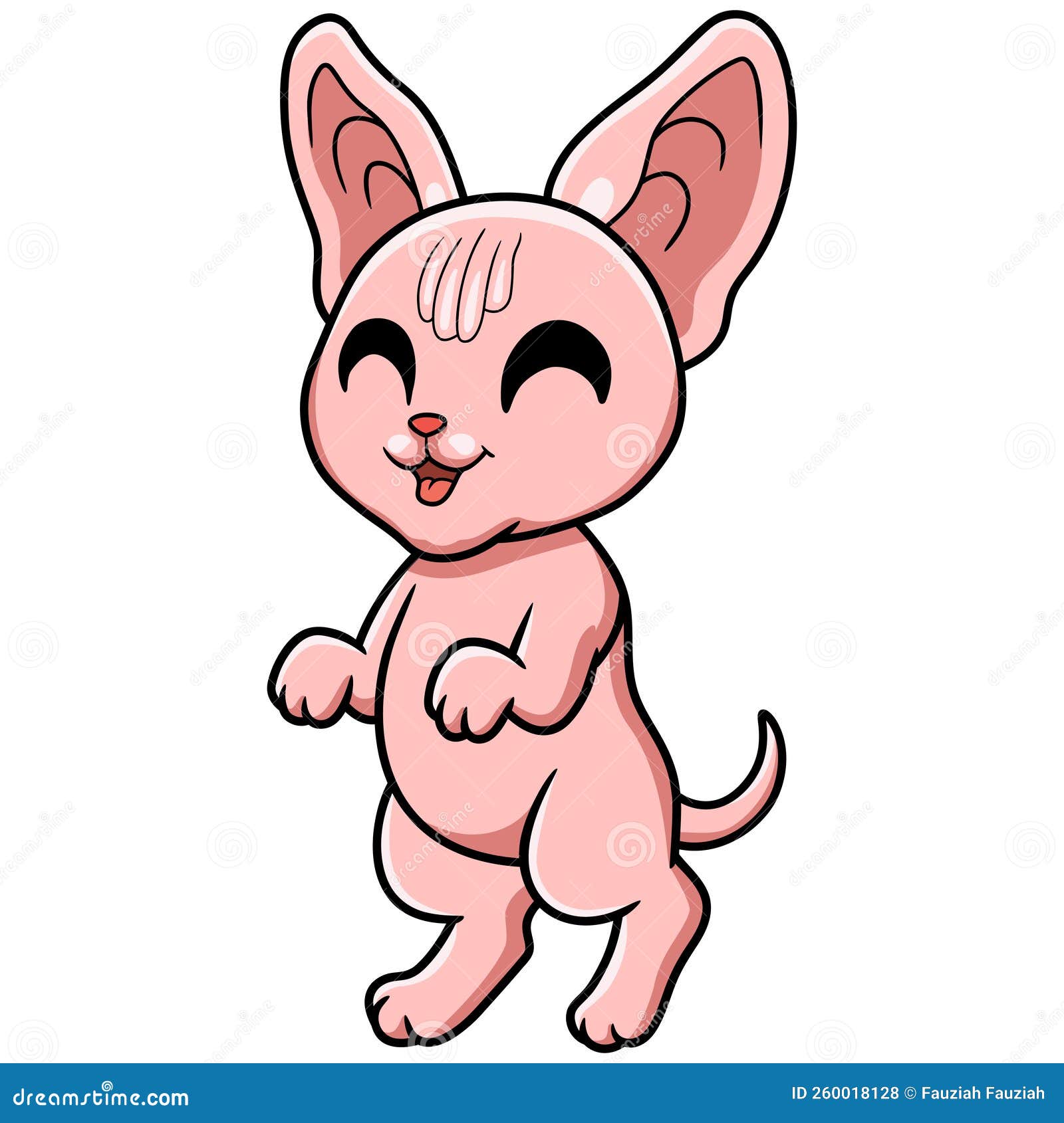 Cute Sphynx Cat Cartoon Standing Stock Vector - Illustration of icon ...
