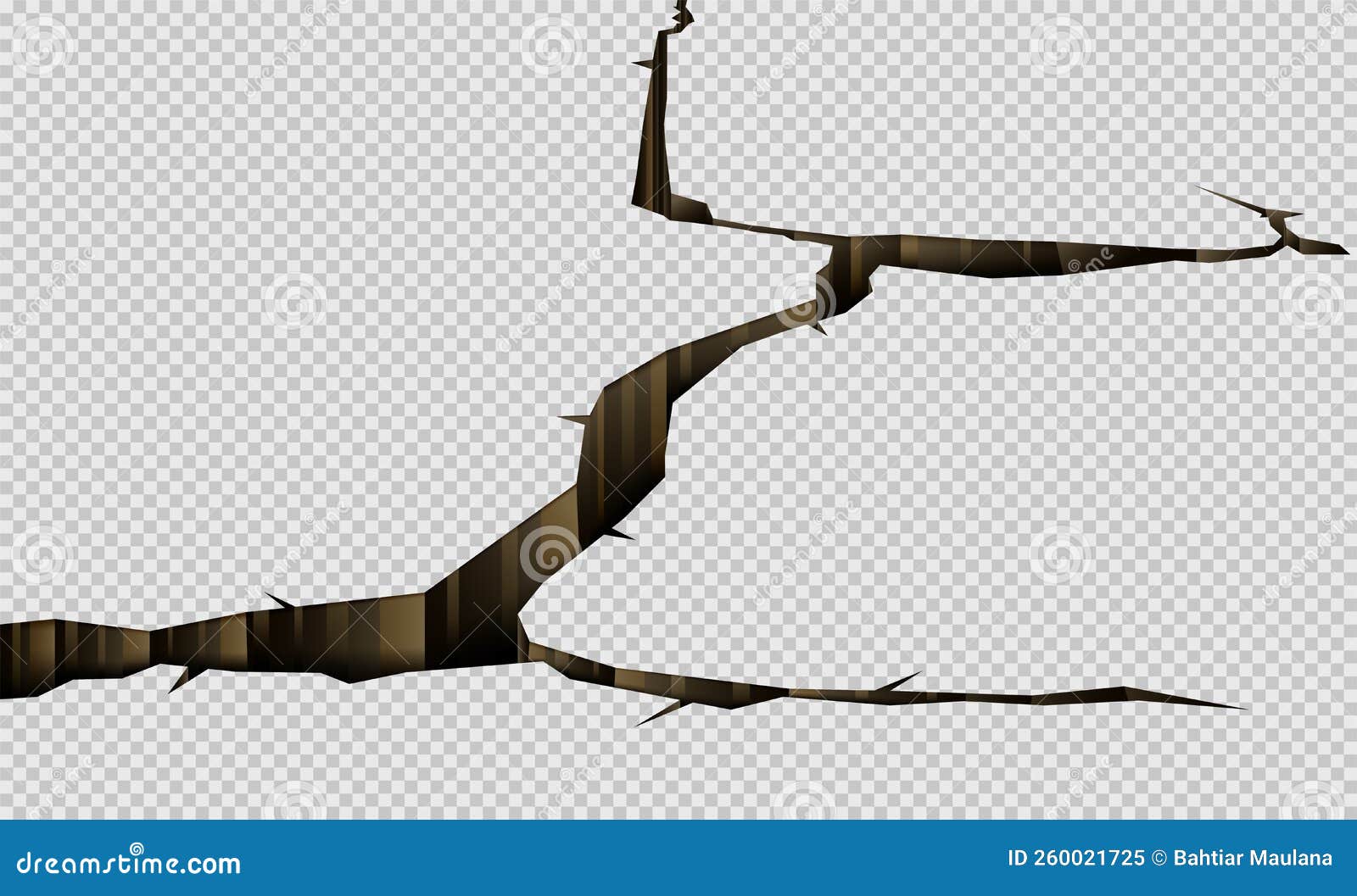 Realistic Ground Cracks. Fractures At Ground Level. Earthquake Ruptures ...