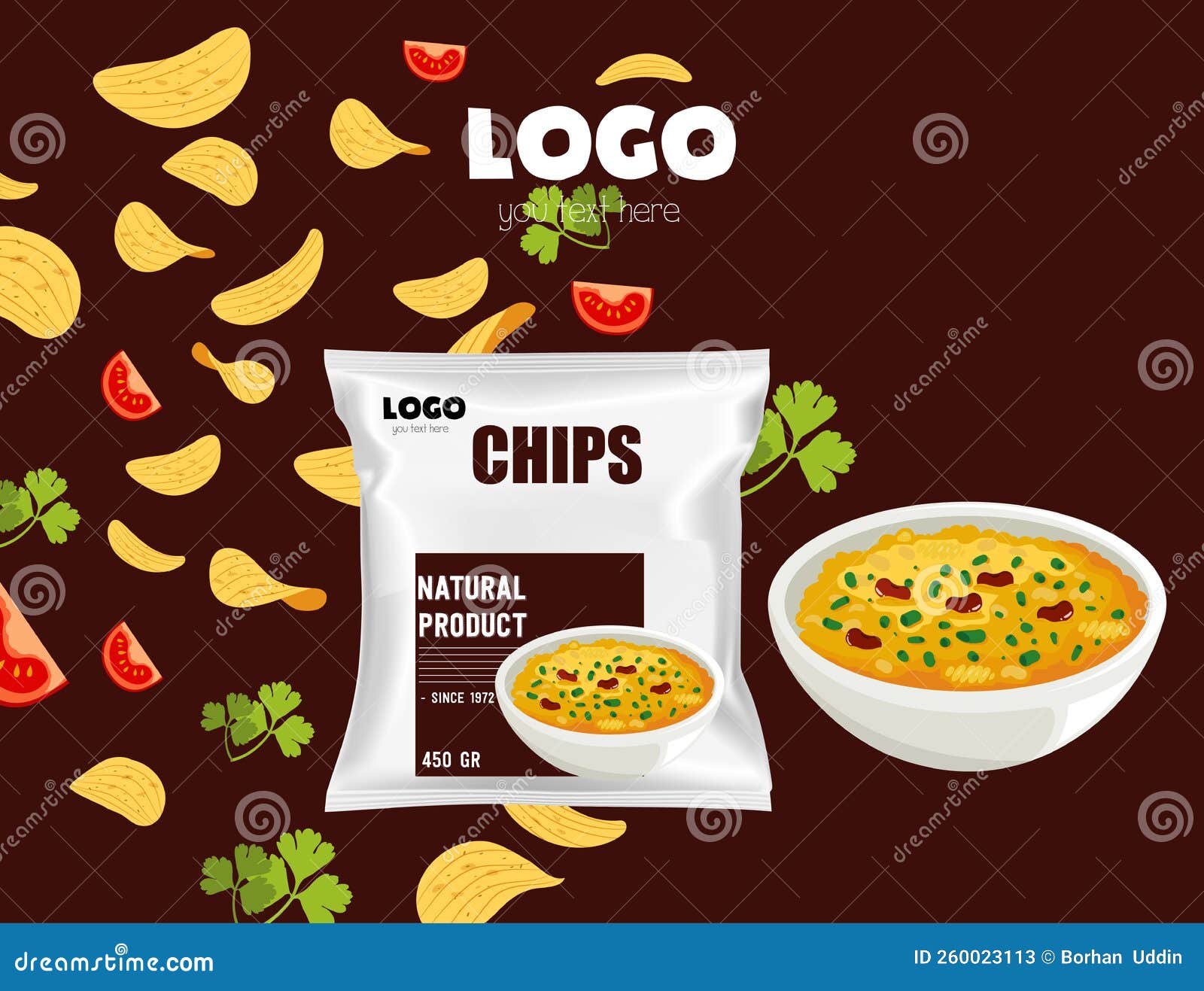 Chips Packaging Mockup Vector Art Bag 3d Illustration Stock Vector ...